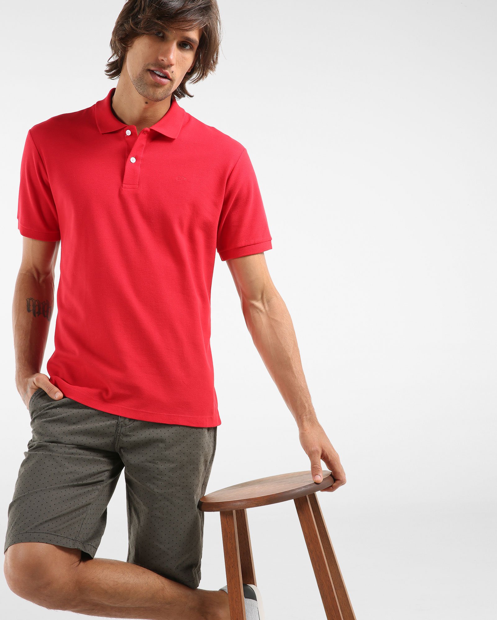 Riachuelo | Polo Básica - Vermelho