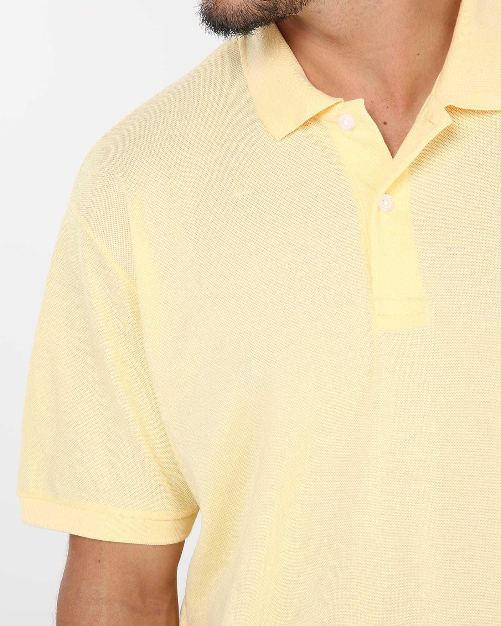Riachuelo | Camisa Polo Básica - Amarelo Pastel