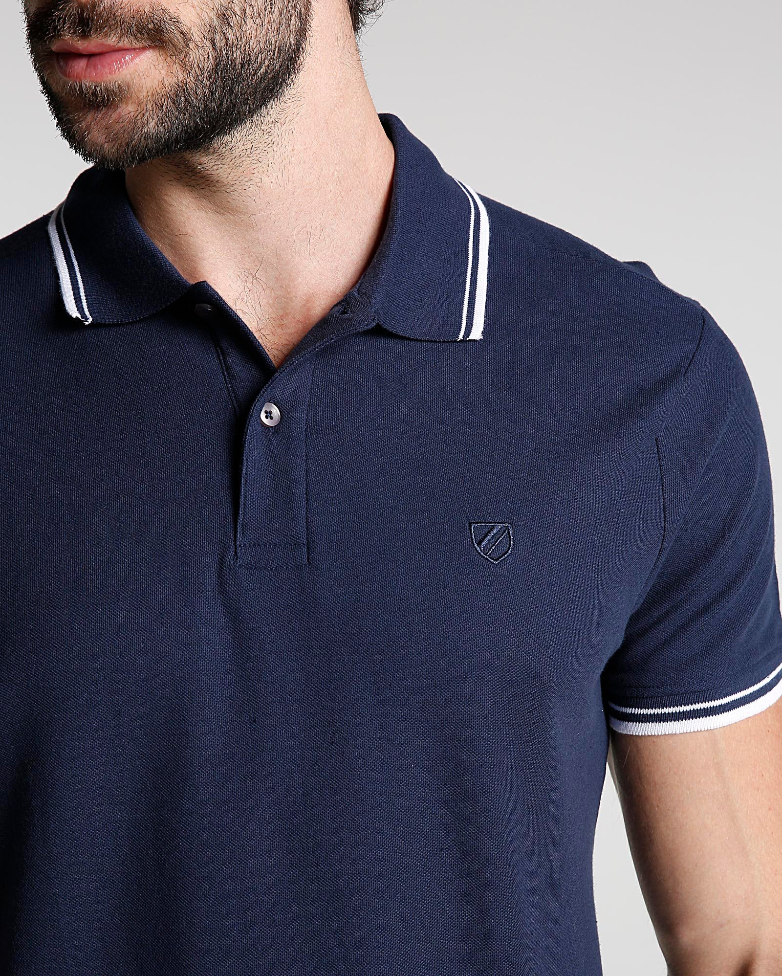 Riachuelo | Polo masculina Legacy manga curta azul | Pool Basics