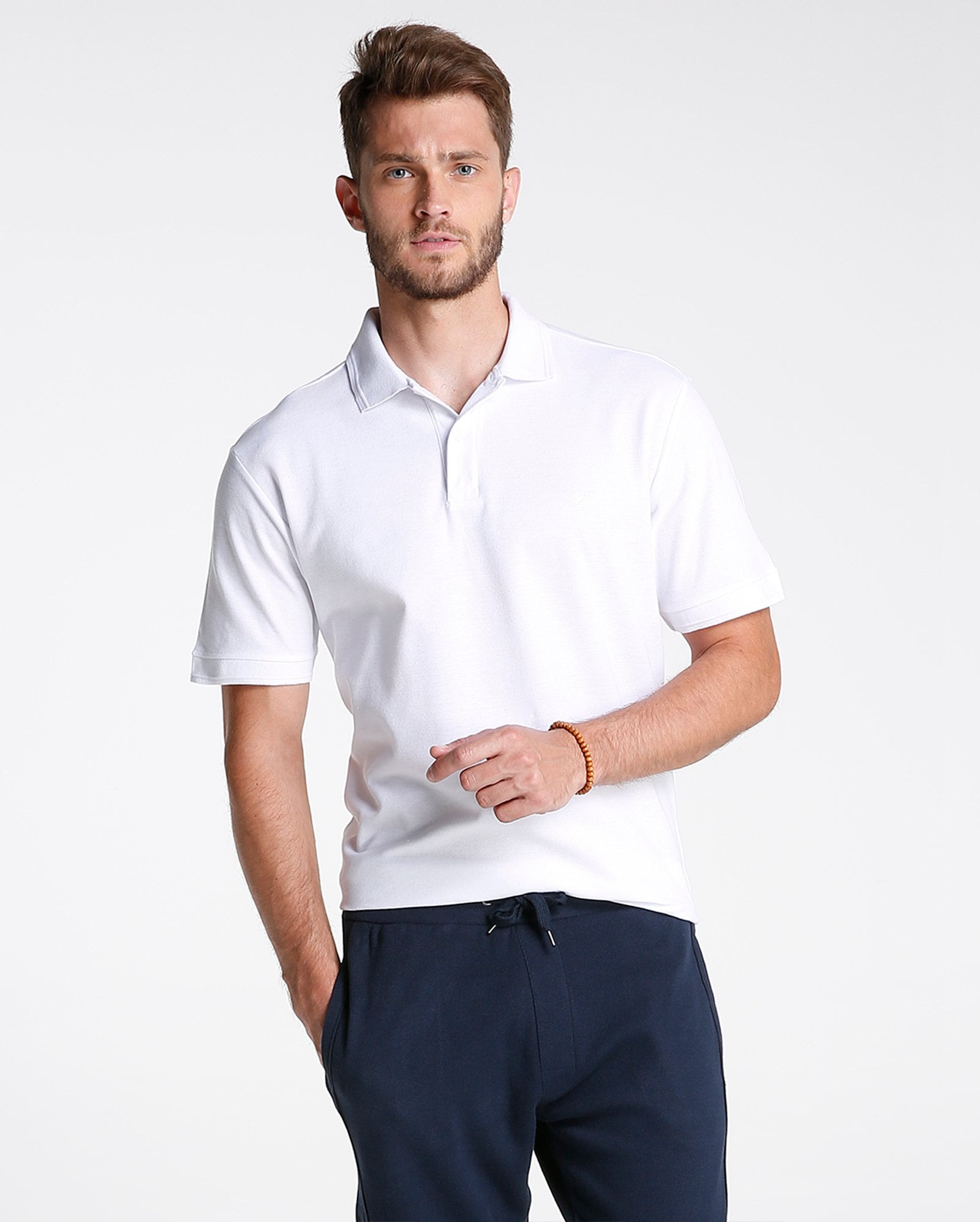Riachuelo | Polo masculina Legacy botões minimalista - Branco | Pool Basics