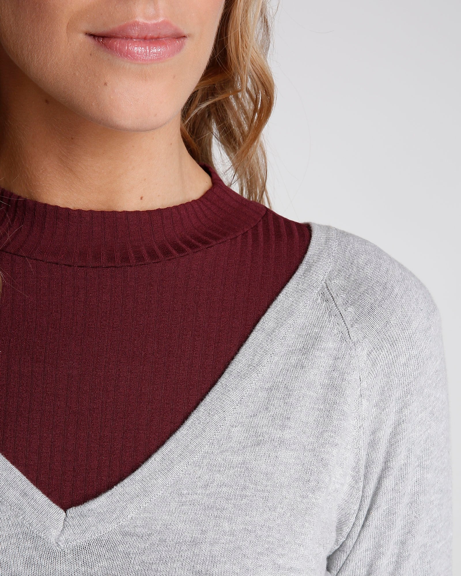 Riachuelo | Suéter Tricot Básico Color - Cinza Mescla Claro