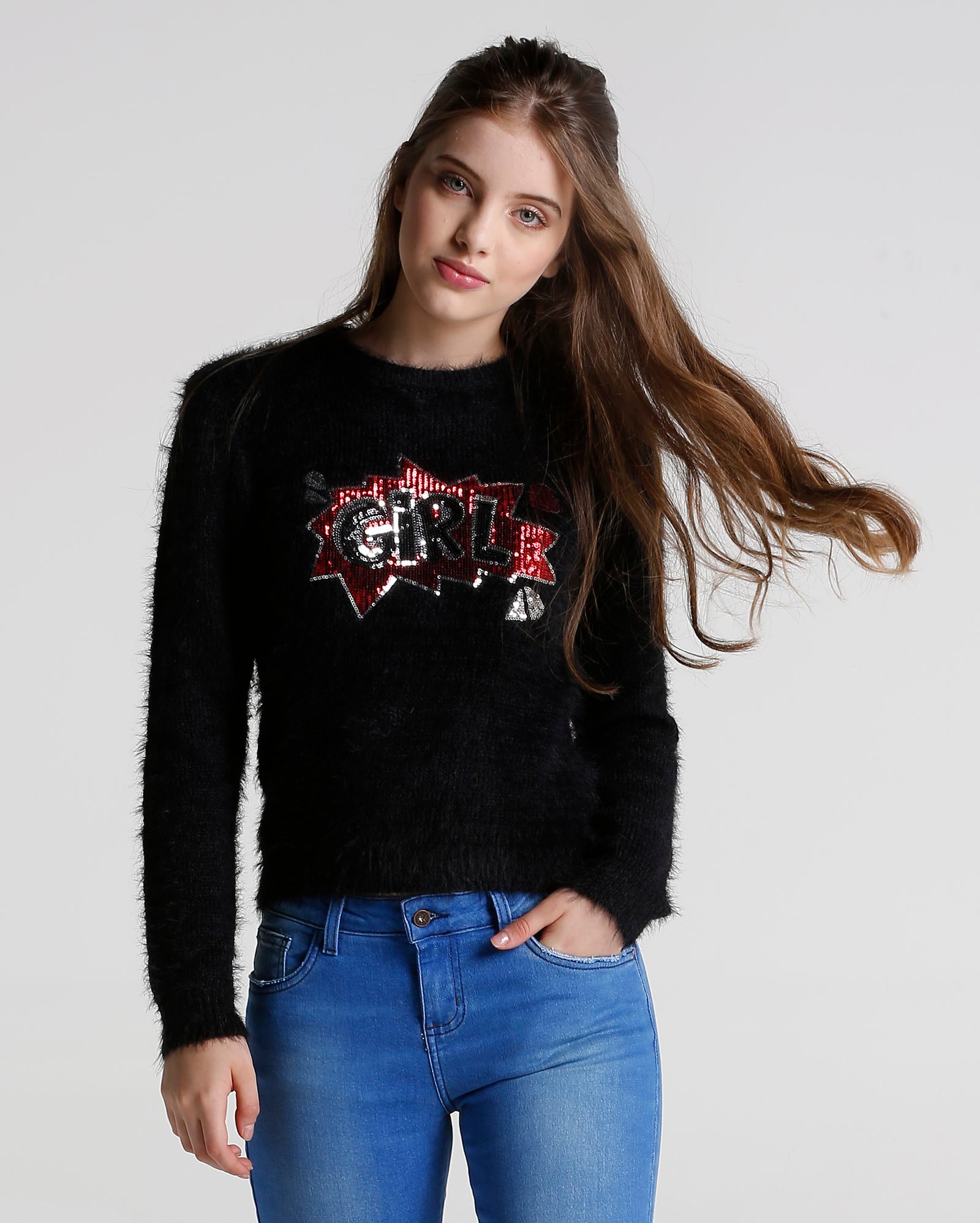 Riachuelo | Suéter Girl Lantejoula