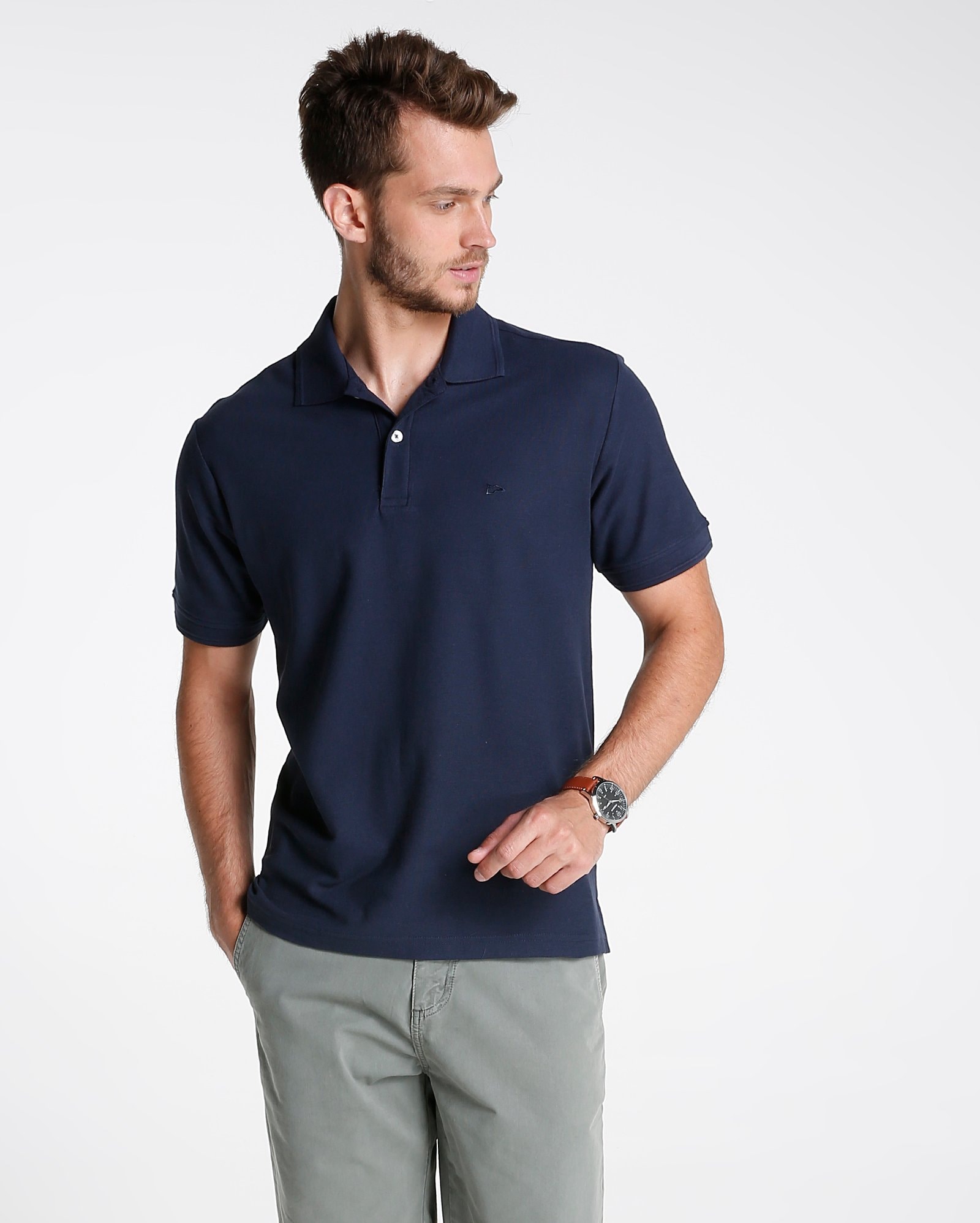 Riachuelo | Polo masculina Legacy botões minimalista - Azul Ultramarine ...