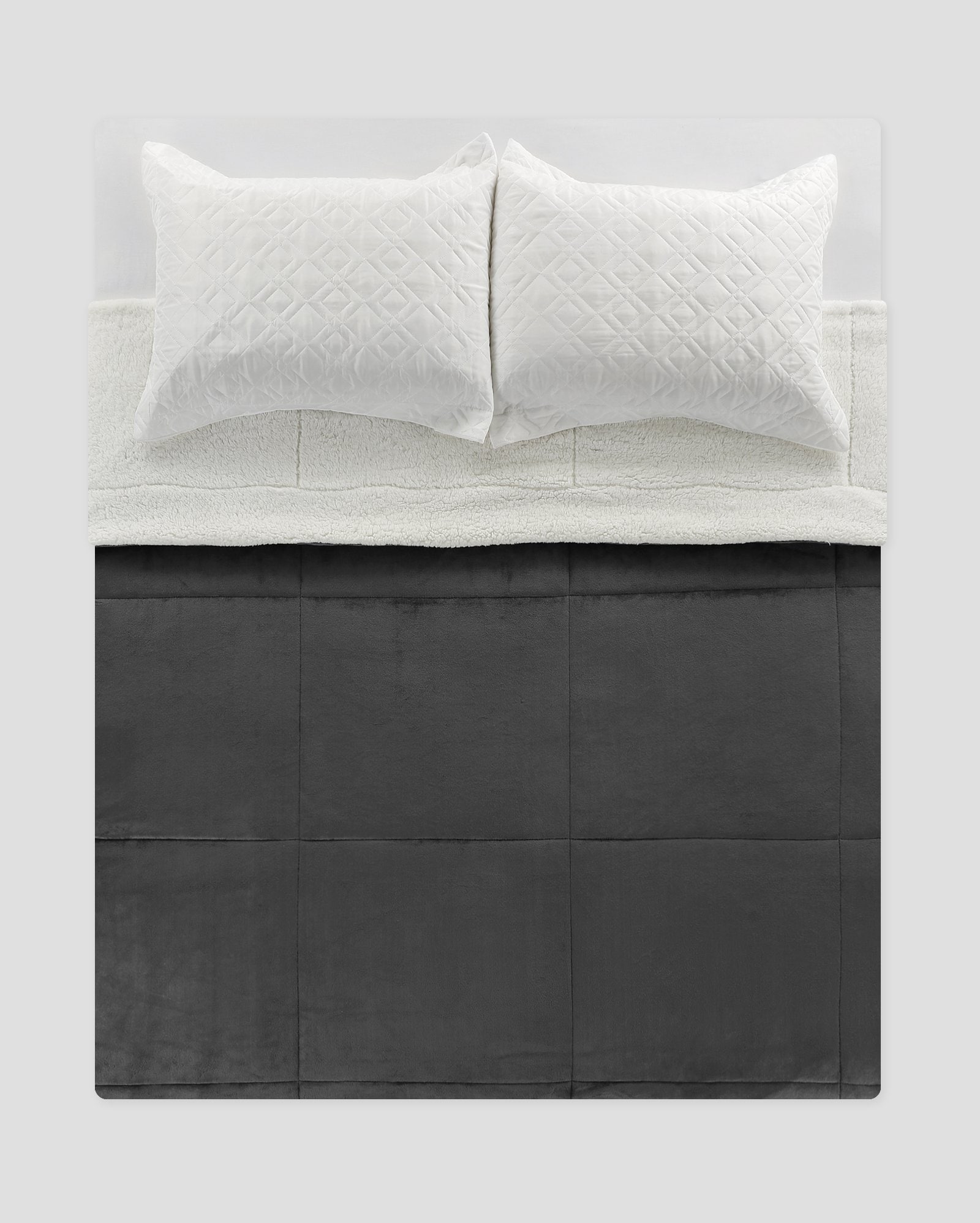 Riachuelo | Edredom Queen Microfibra Liso - QUEEN Cinza