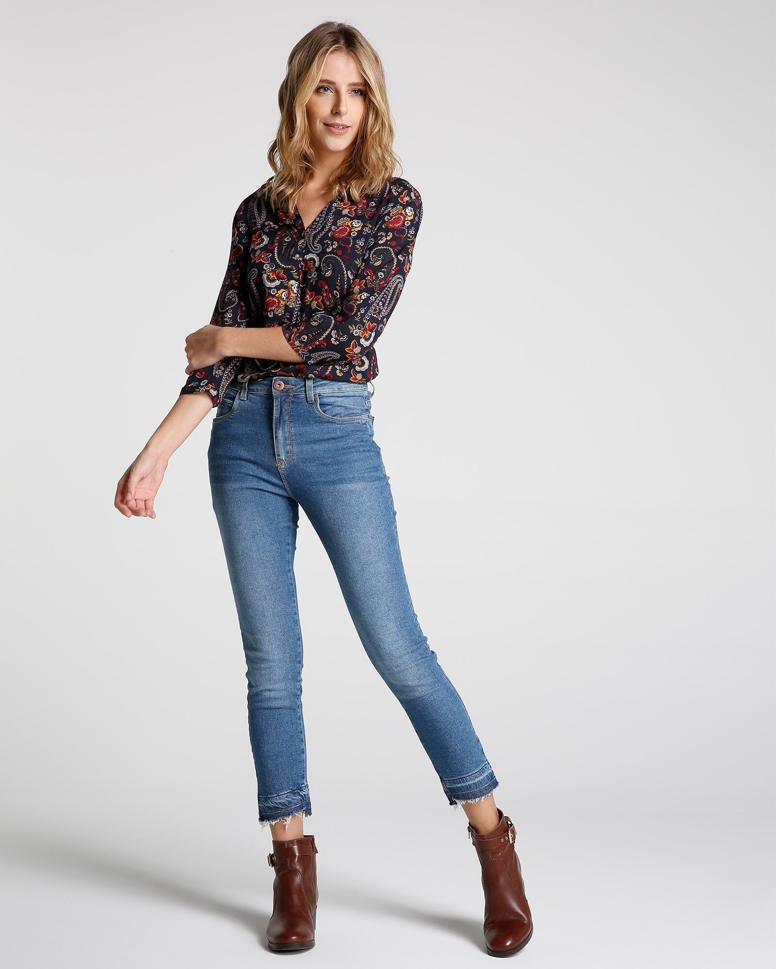 Riachuelo | Camisa Floral Cashmere