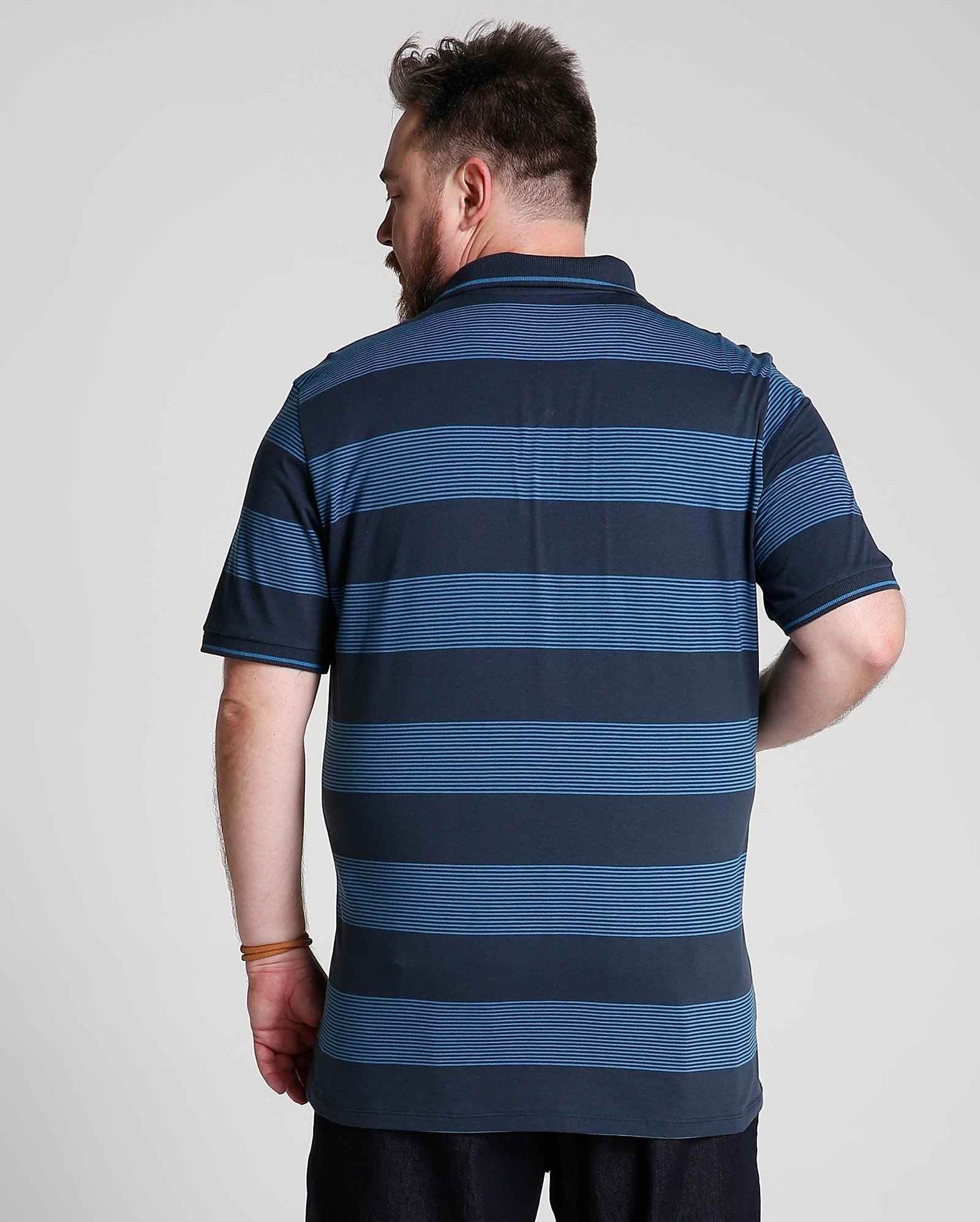 Riachuelo | Camisa Polo Plus Size Listrada - Azul