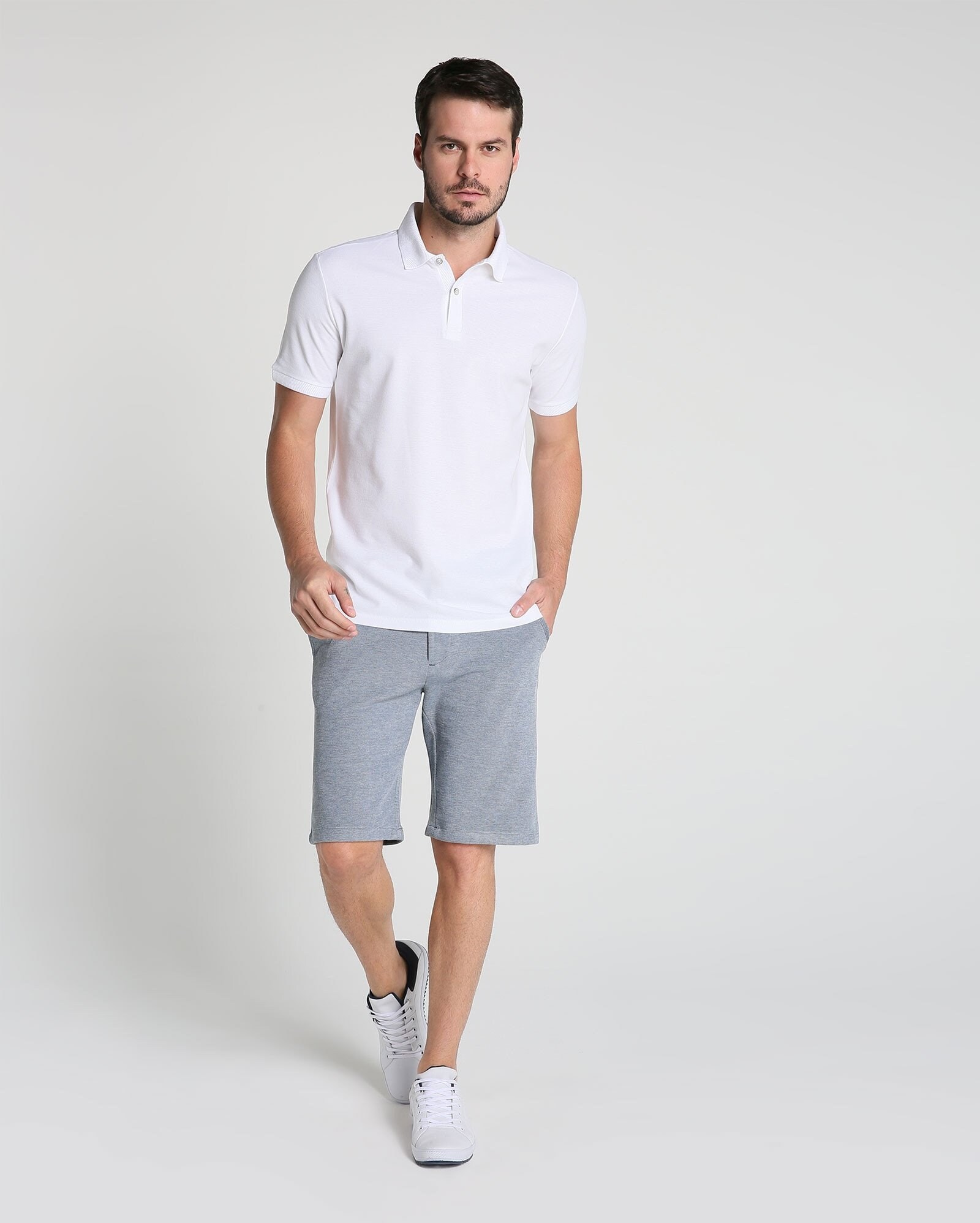 Riachuelo | Camisa Polo White Textura