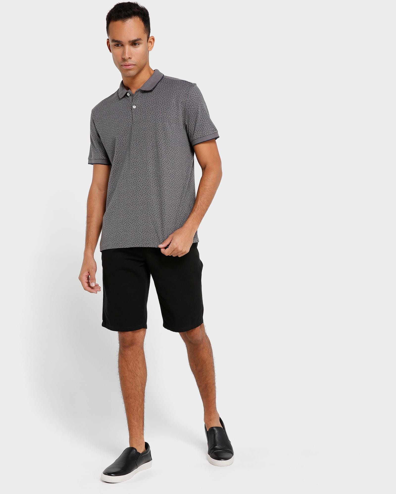 Riachuelo | Polo Mini Print - Cinza