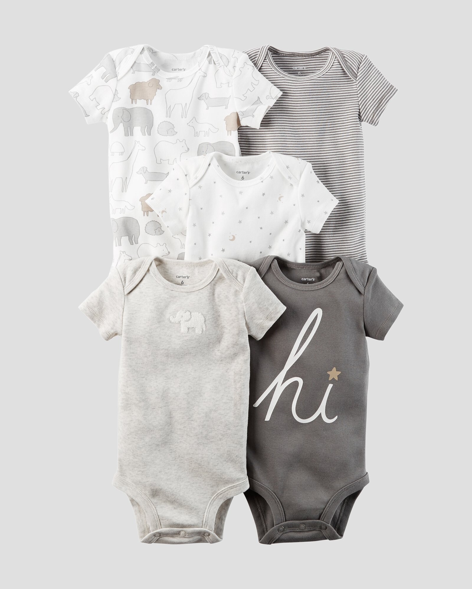 Riachuelo | Kit Body 5 Peças Hi Carter's - Multicor