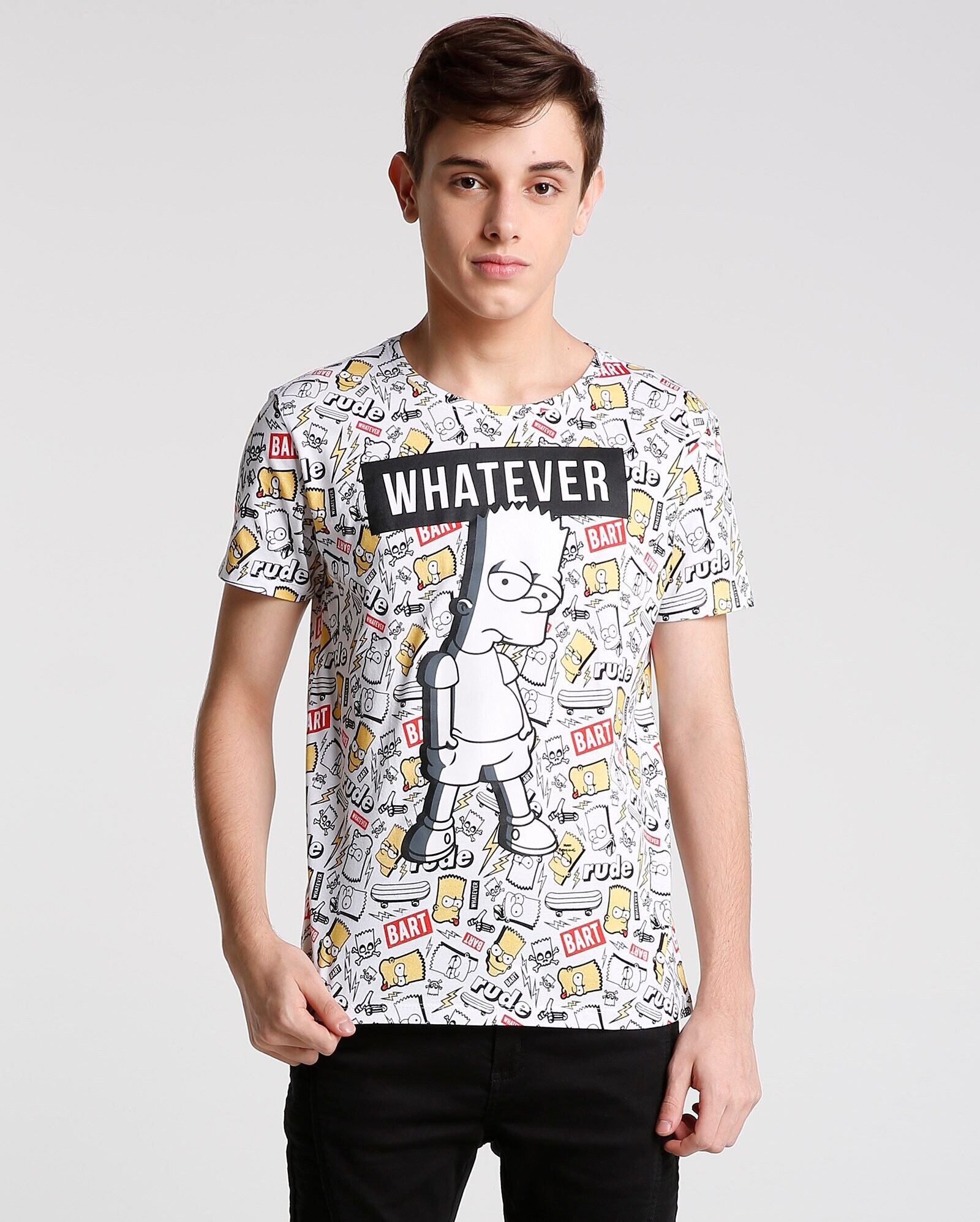 Riachuelo | Camiseta Whatever Bart Simpson - Branco