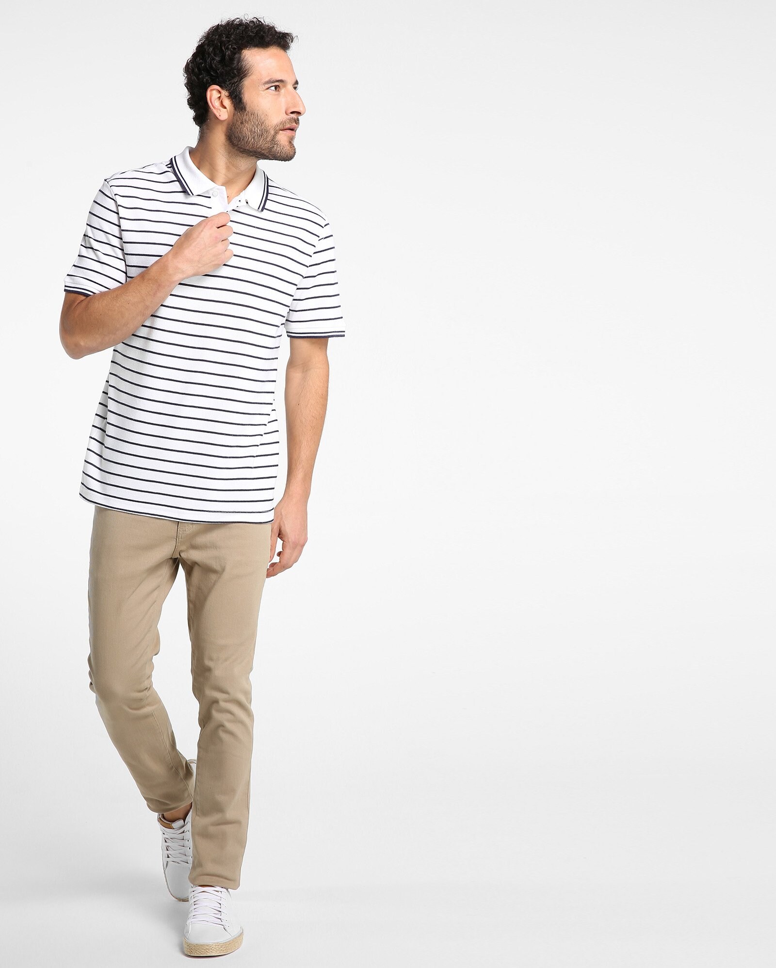 Riachuelo | Polo Listrada - Branco