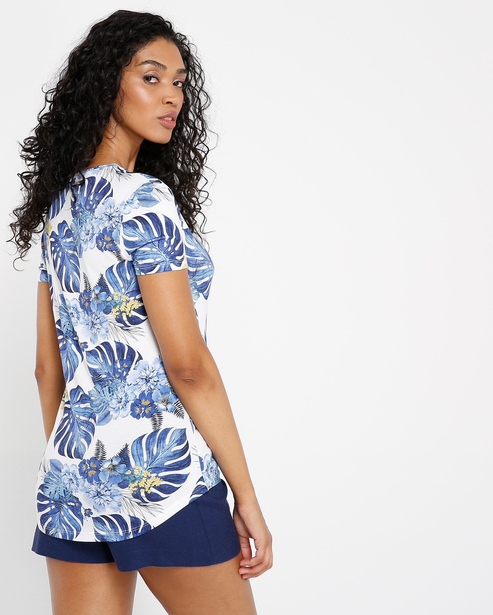 Riachuelo | Blusa Malha Floral - Branco
