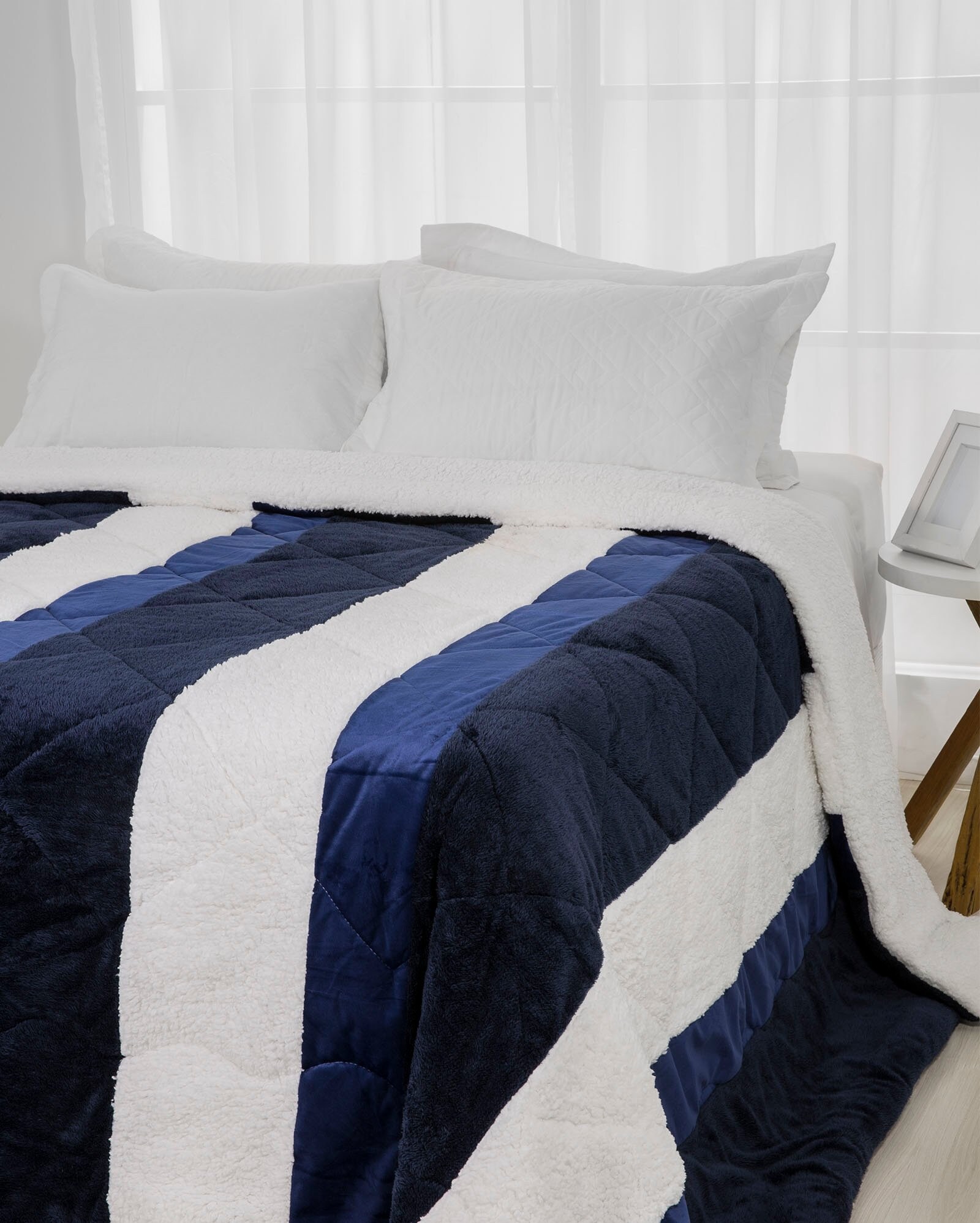 Riachuelo | Edredom Casal Sherpa Stripe