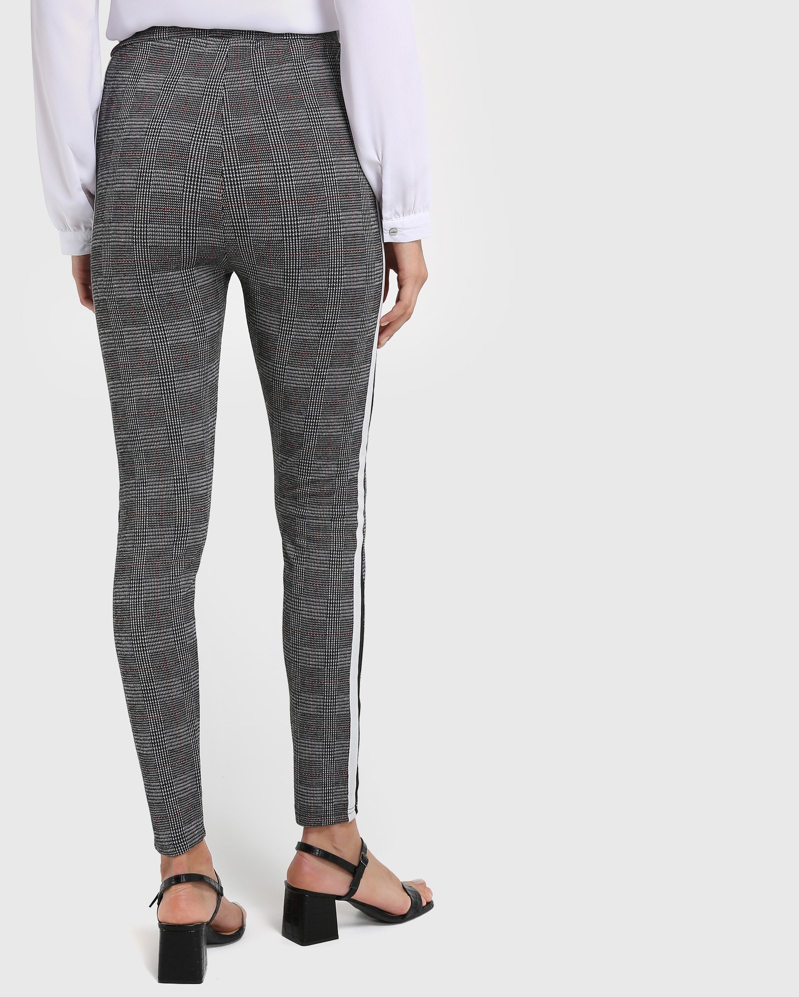 Riachuelo | Calça Príncipe de Gales Side Band - Cinza