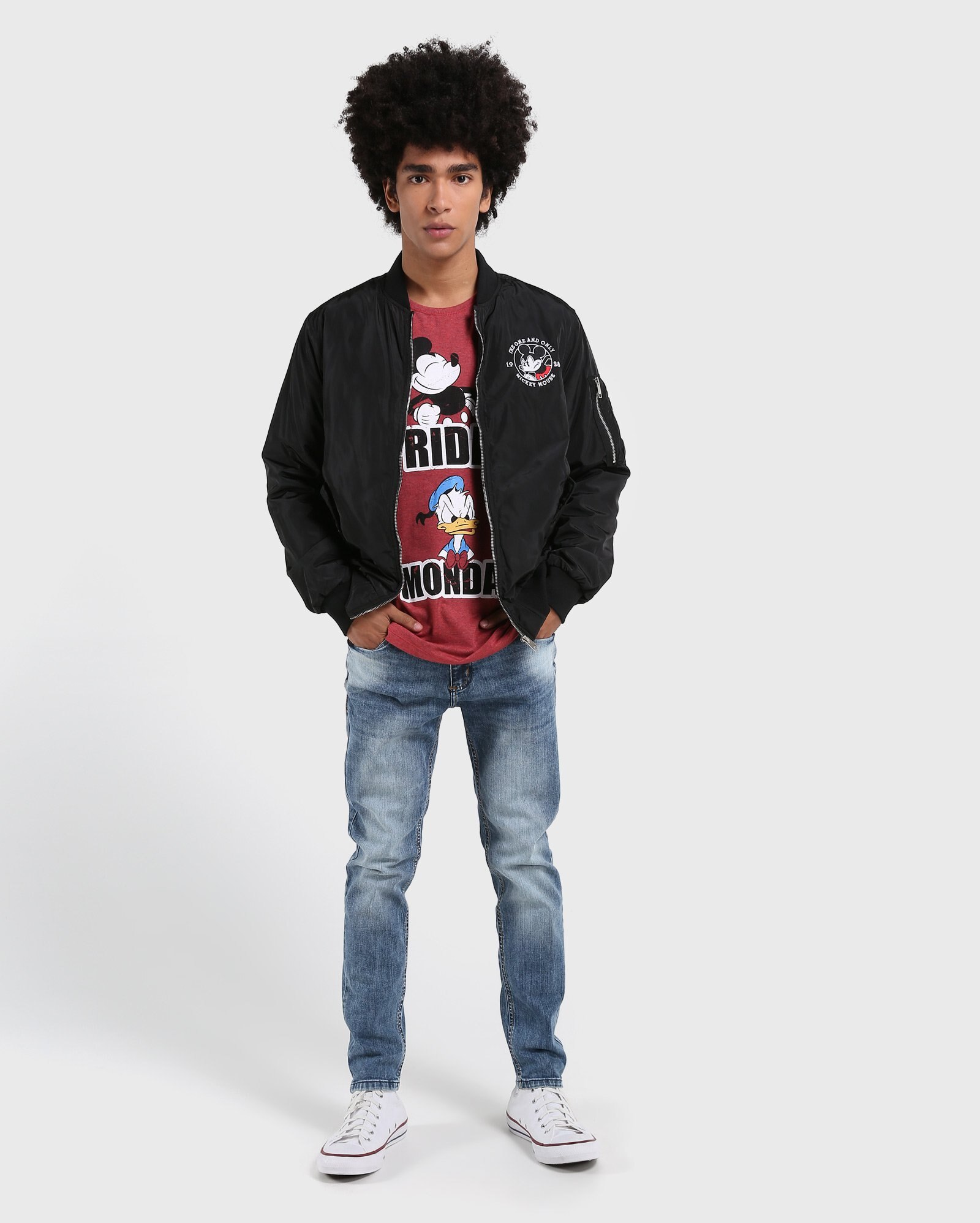 Riachuelo | Jaqueta Bomber Mickey Mouse Disney - Preto