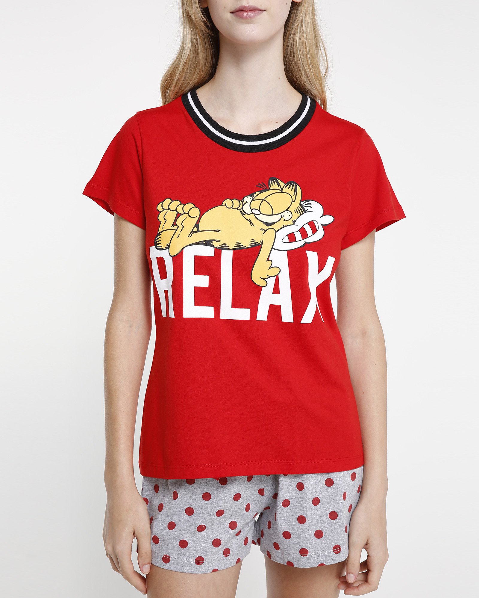 Riachuelo | Pijama Short Doll Malha Relax Garfield