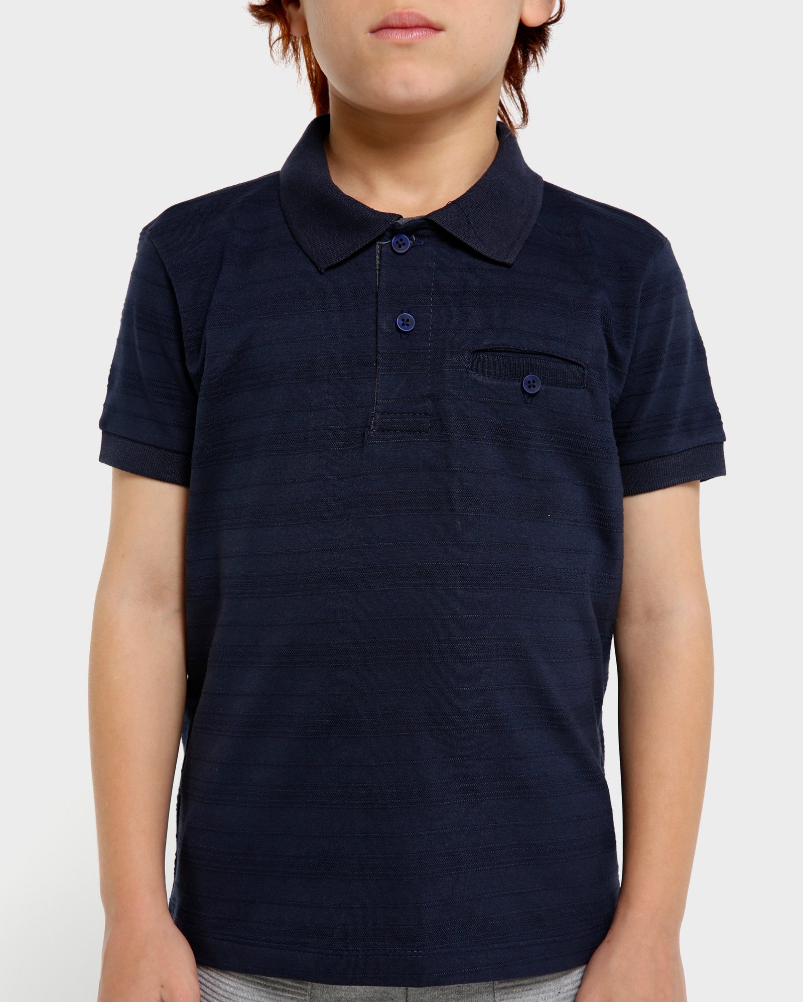 Riachuelo | Camisa Polo Texturizada - Azul Marinho