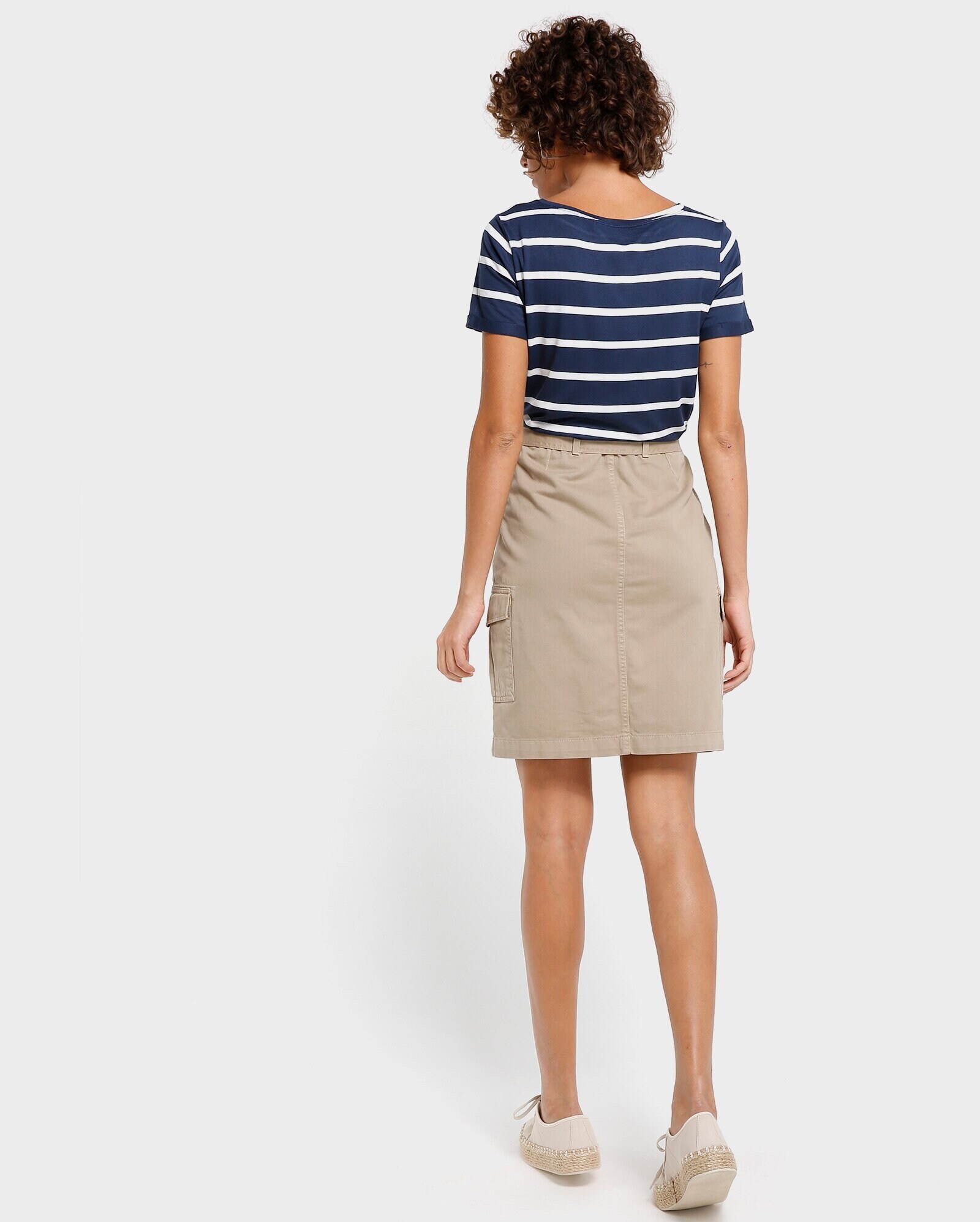 Riachuelo | Saia Sarja Color Cargo Bege