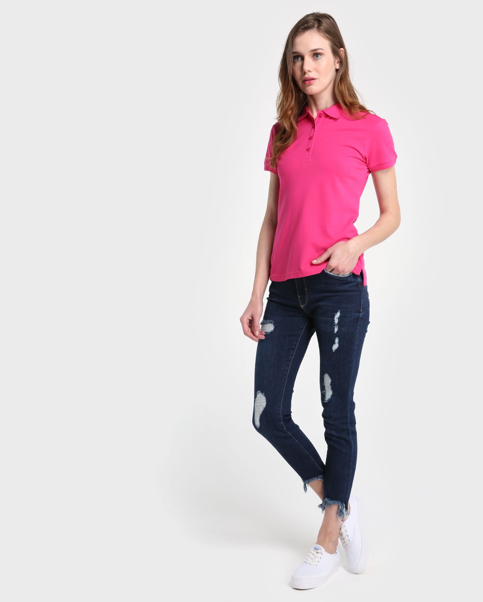 Riachuelo | Camisa Polo Piquet Lisa - Rosa