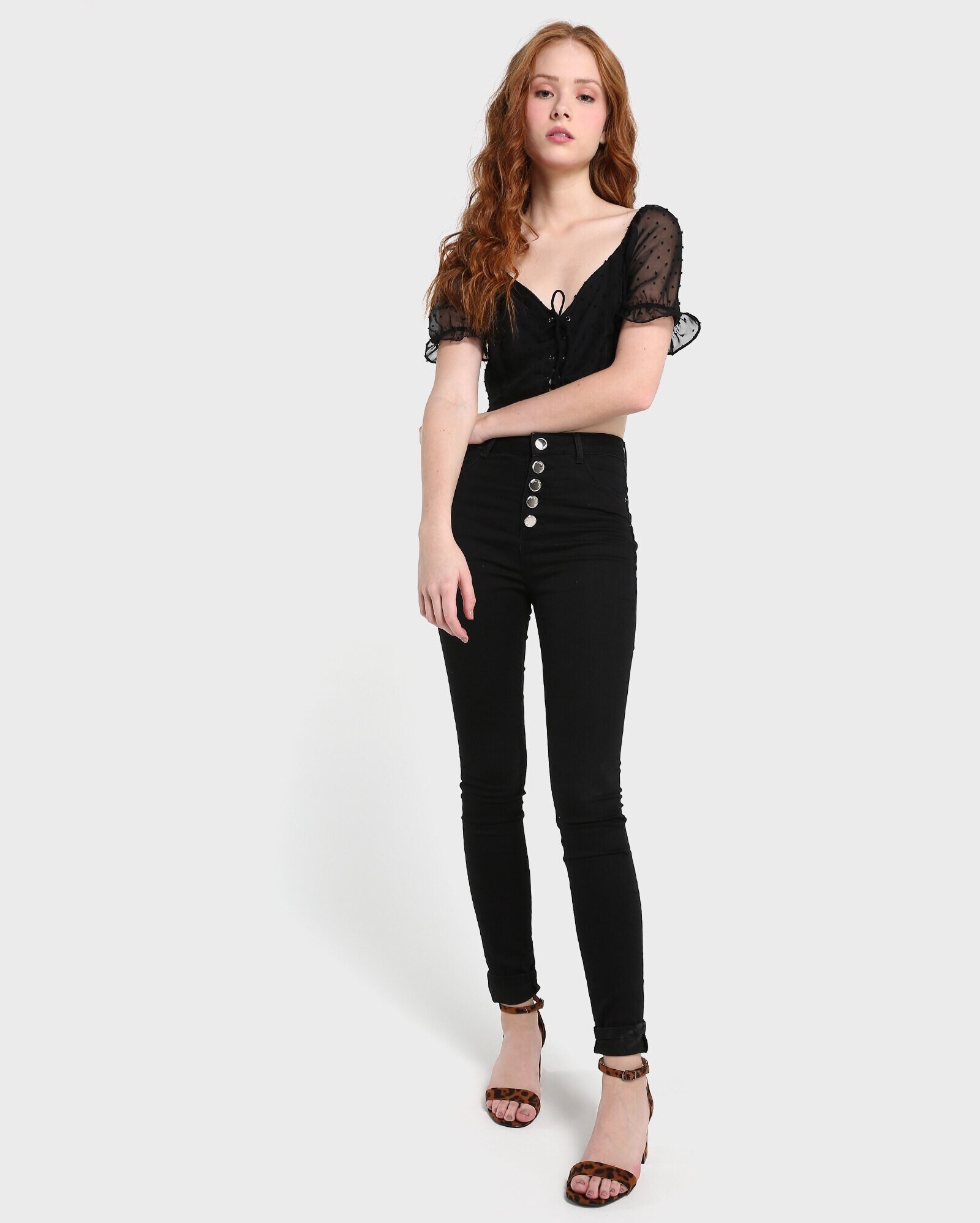 Riachuelo | Blusa Tule Lace Up