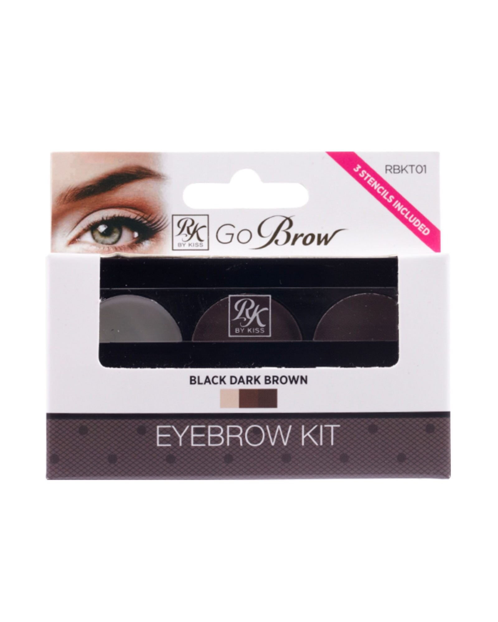 Riachuelo | Kit Sombra de Sobrancelha GoBrow Black Dark Brown Rk by Kiss