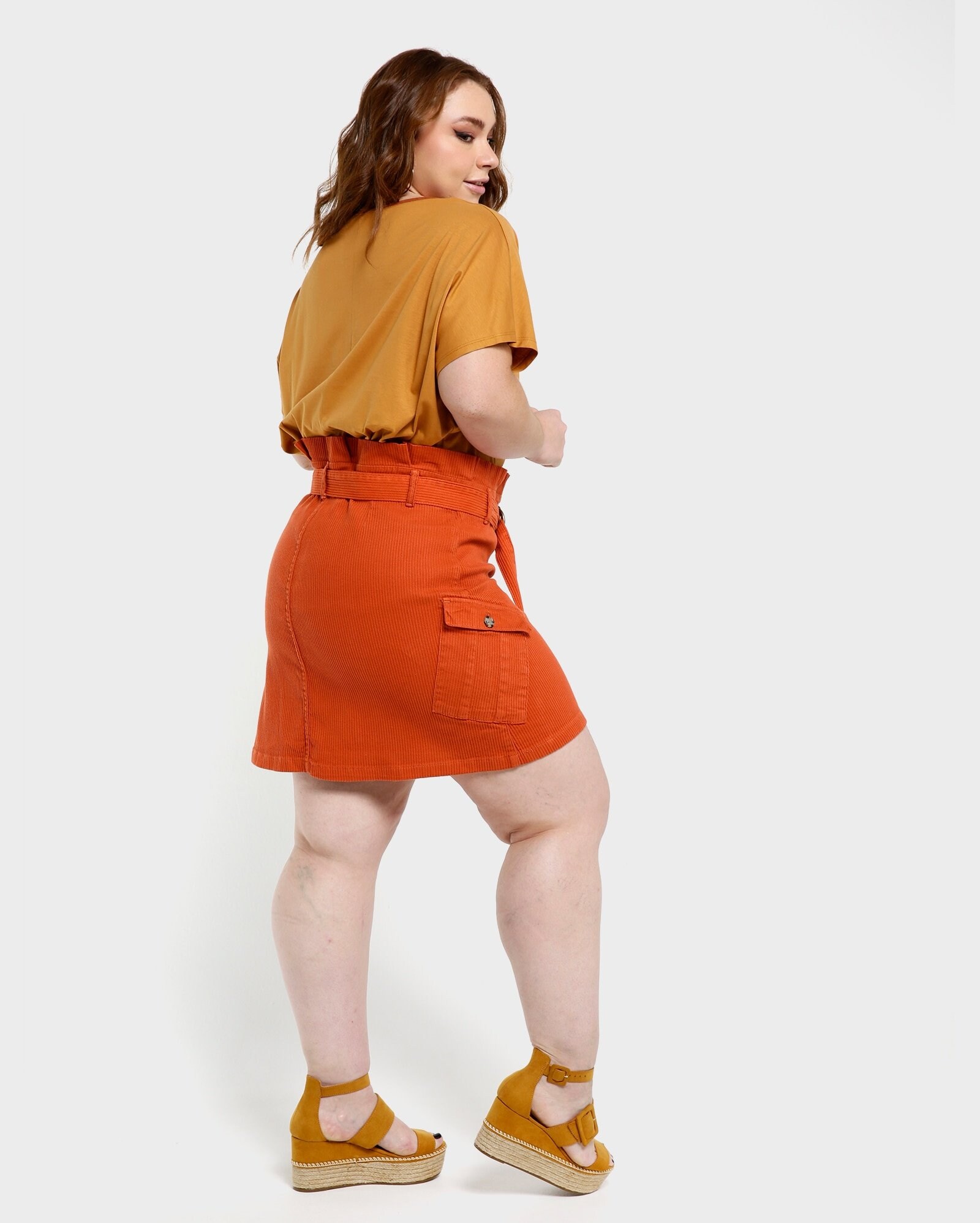 Riachuelo | Saia Curta Reta Sarja Color Cargo