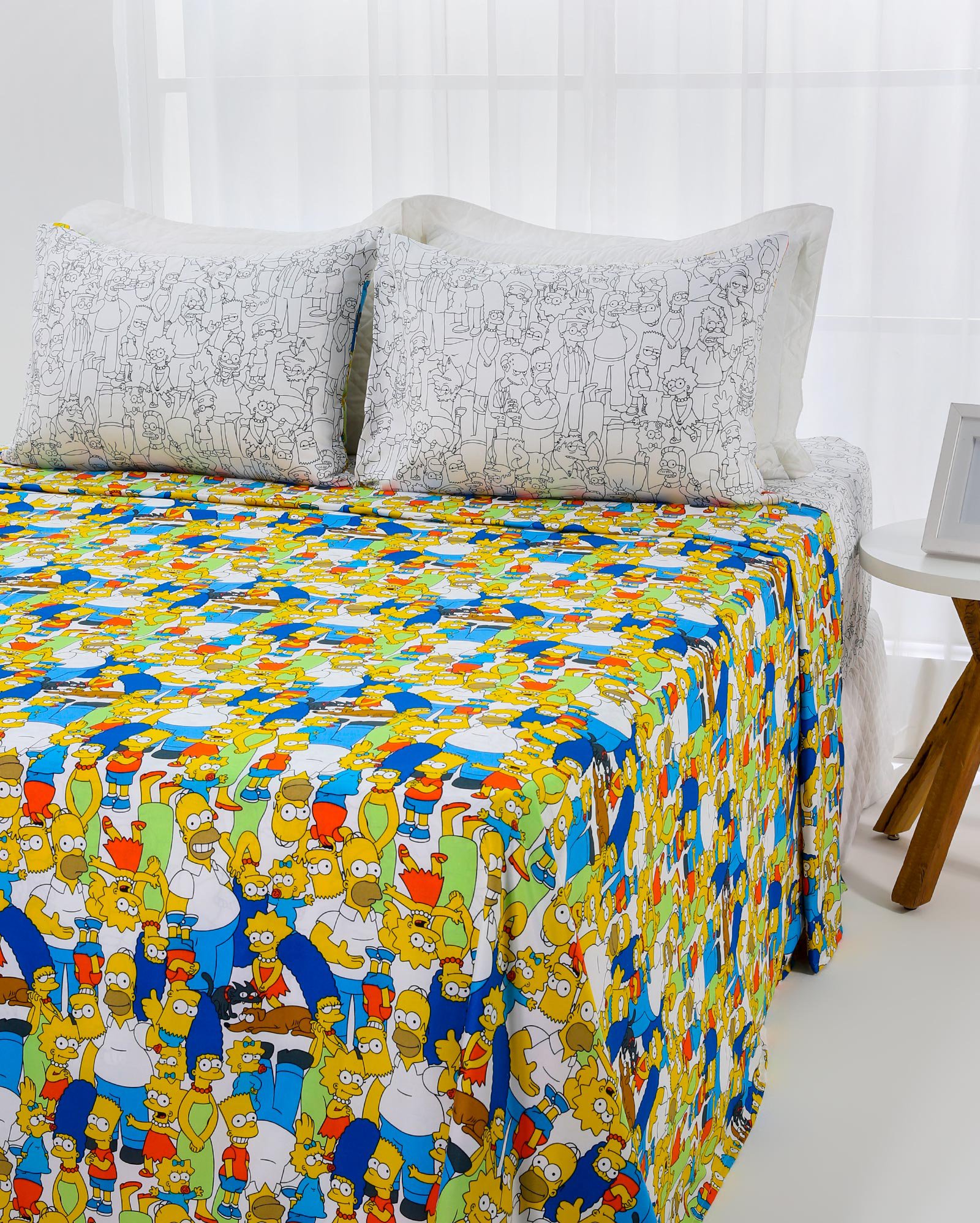 Riachuelo | Jogo de Cama Queen The Simpsons Amarelo