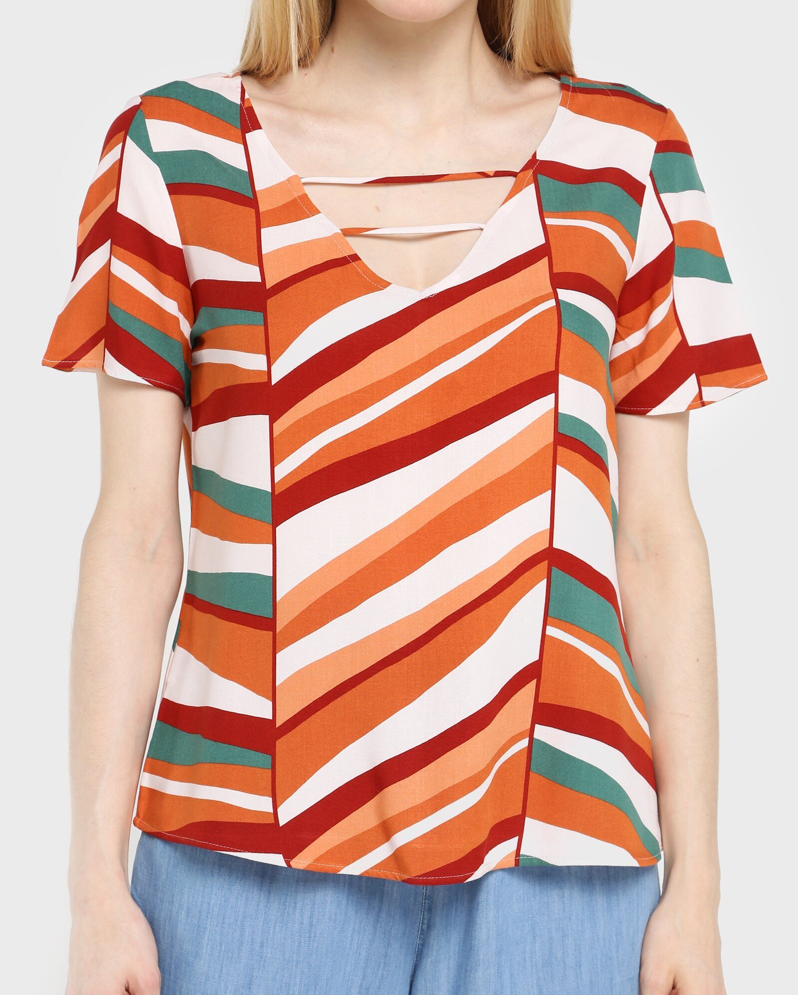 Riachuelo | Blusa Viscose Listras