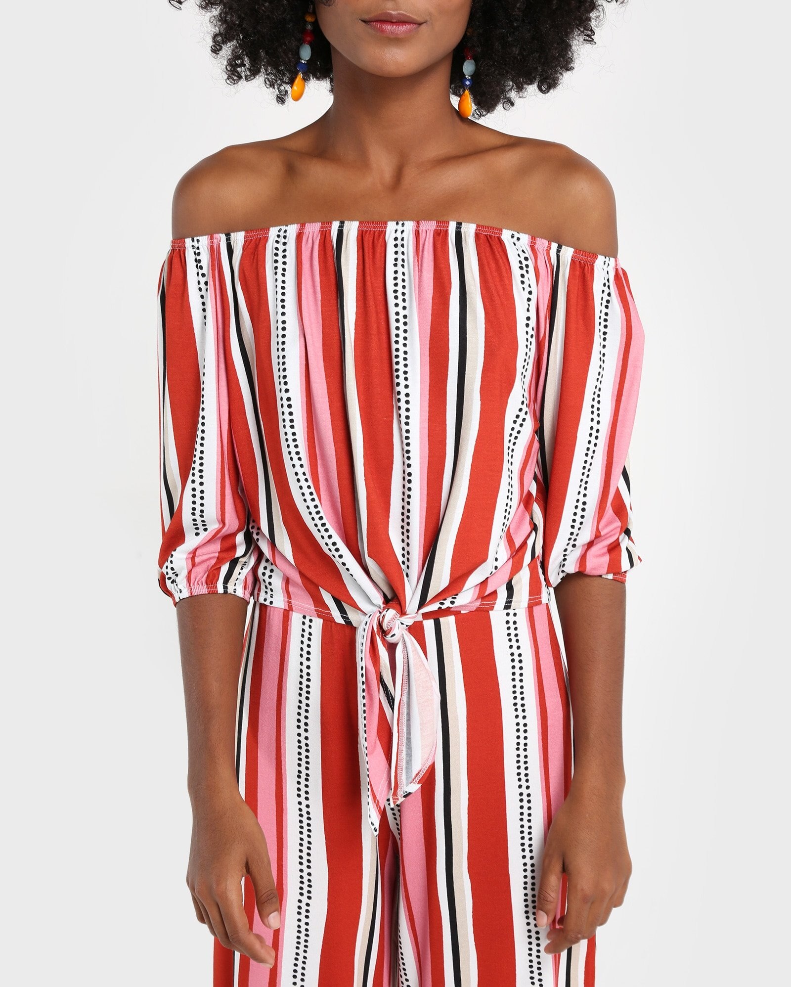 Riachuelo | Blusa Ciganinha Amarração - Multicor