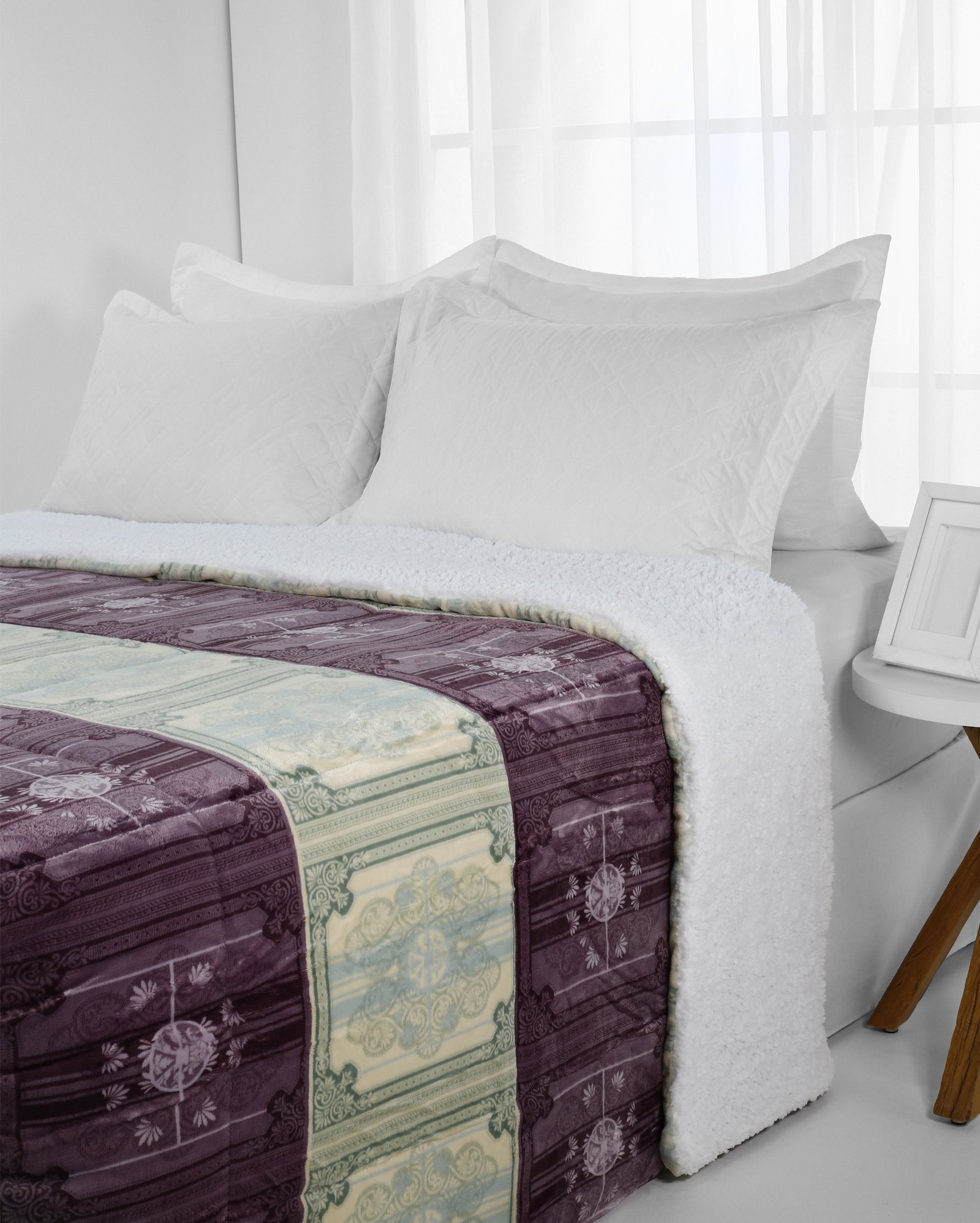 Riachuelo | Edredom Casal Sherpa Vick AK Home Roxo 1,8x2,2m
