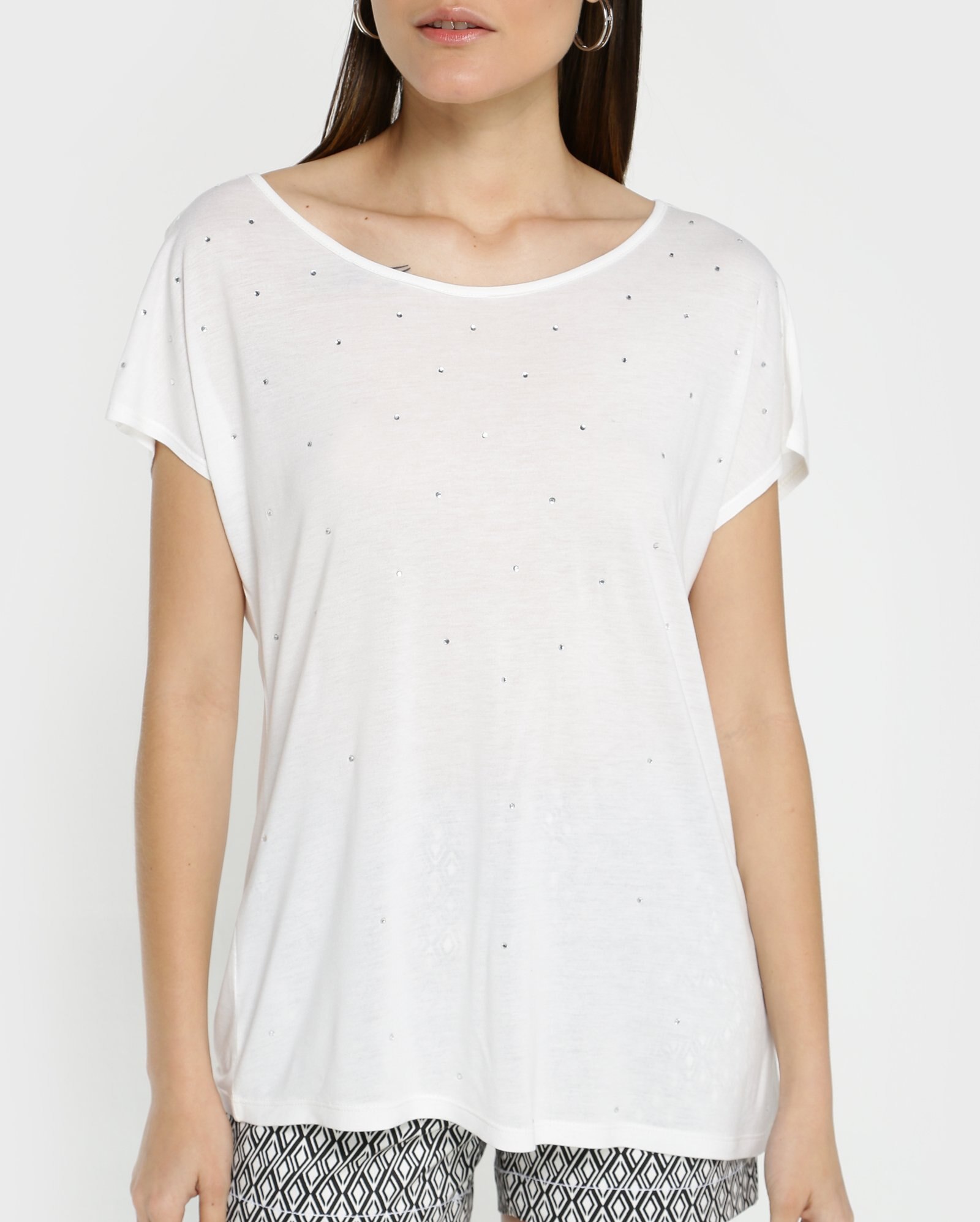 Riachuelo | Blusa Aplicações Strass