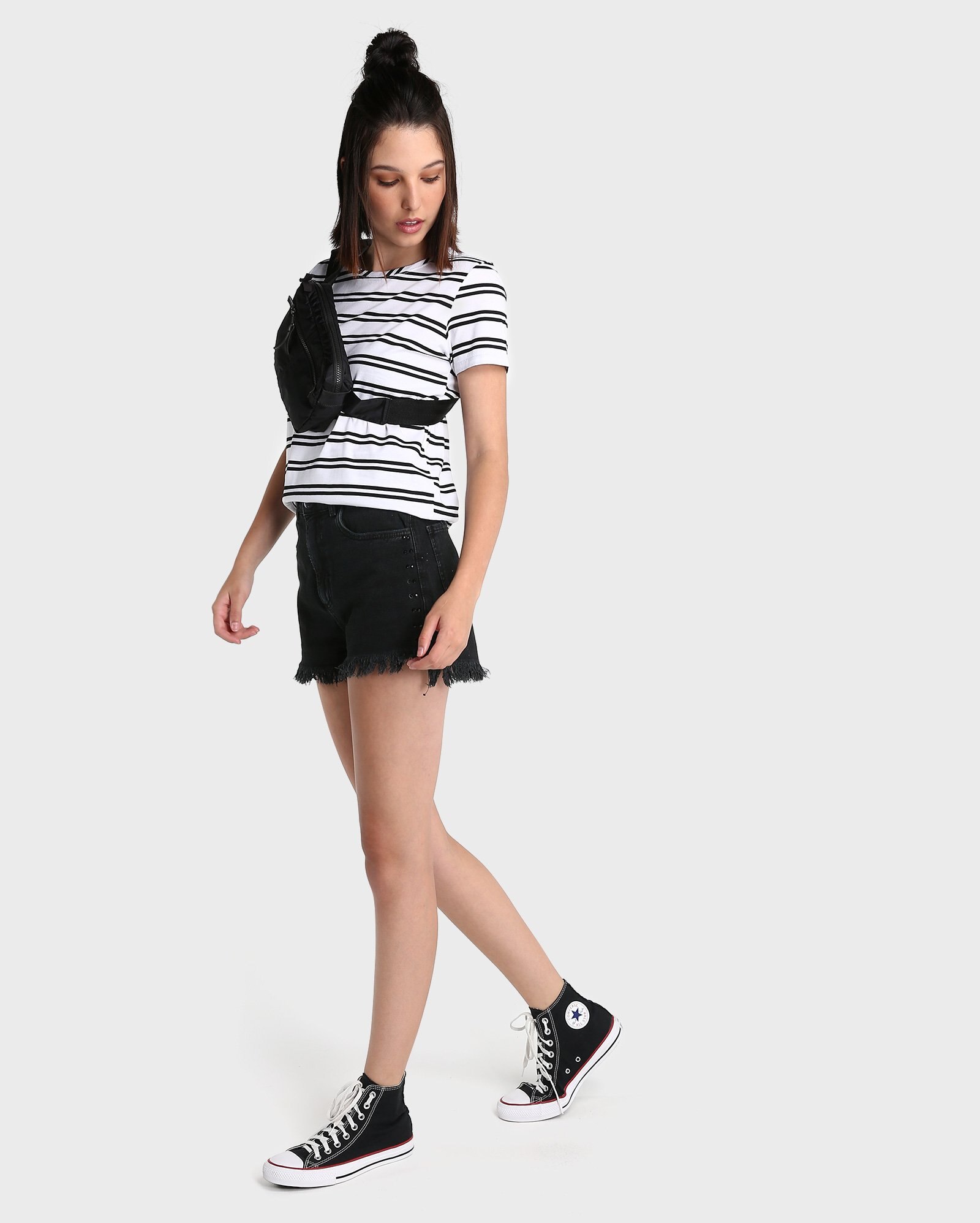 Riachuelo | Camiseta Listrada - Branco