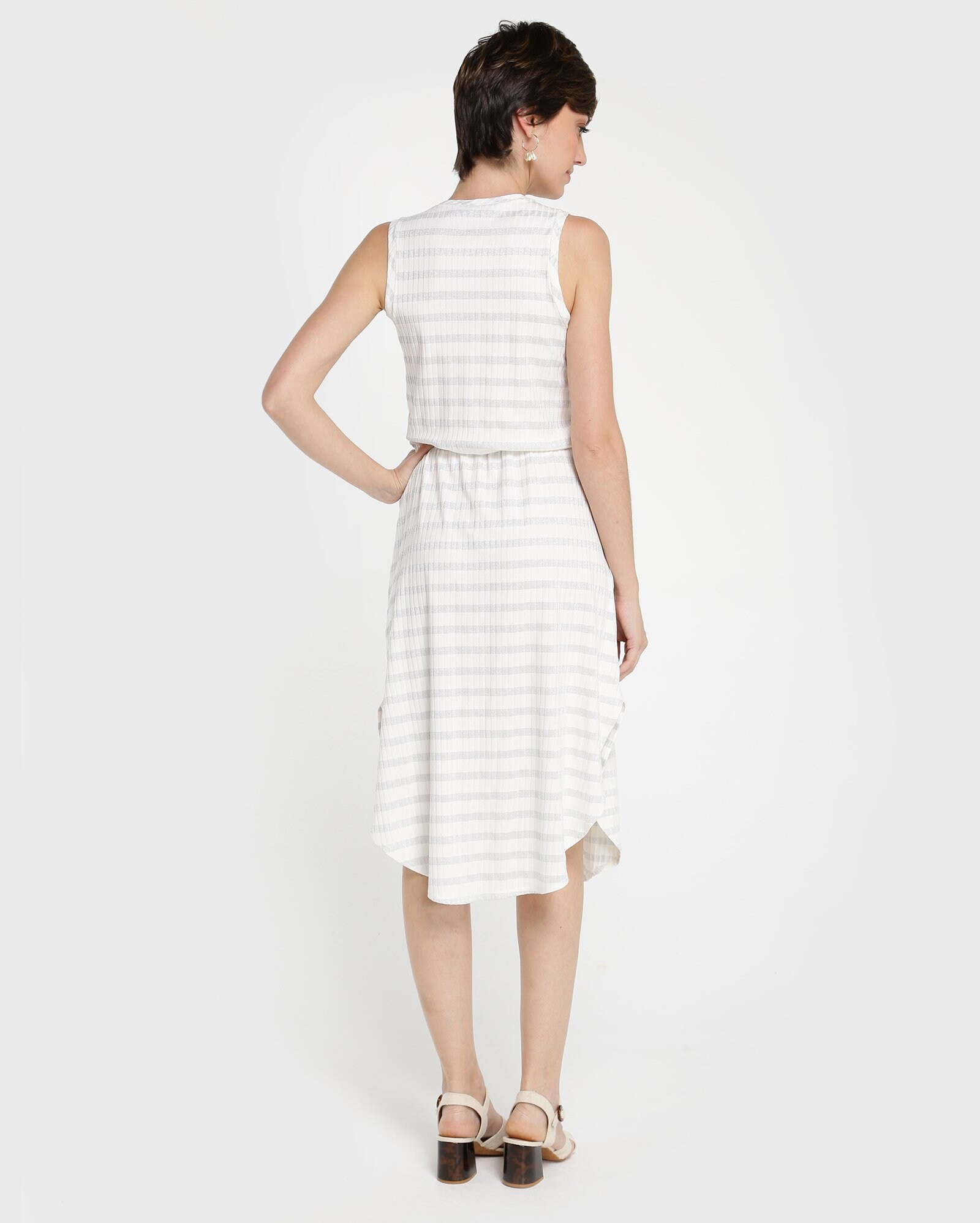 Riachuelo | Vestido Midi Listras
