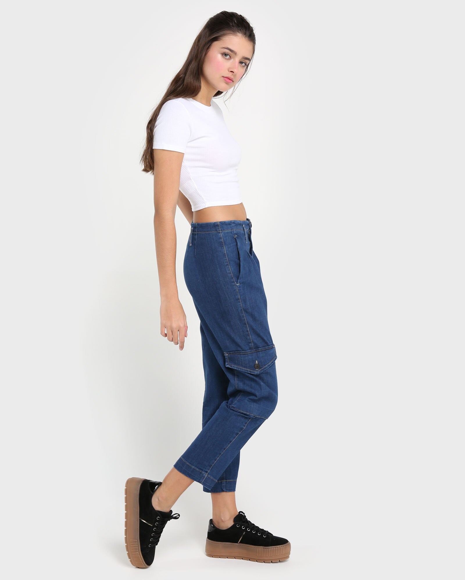 Riachuelo | Camiseta cropped canelada Gigi branca