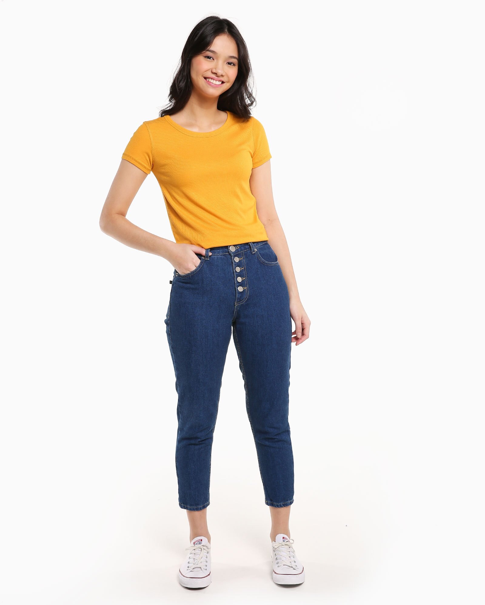 Riachuelo | Blusa Feminina Básica Malha Canelada Amarelo