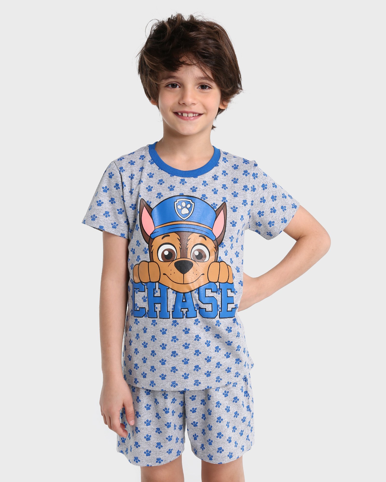 Riachuelo | Pijama Infantil Curto Patrulha Canina - Cinza