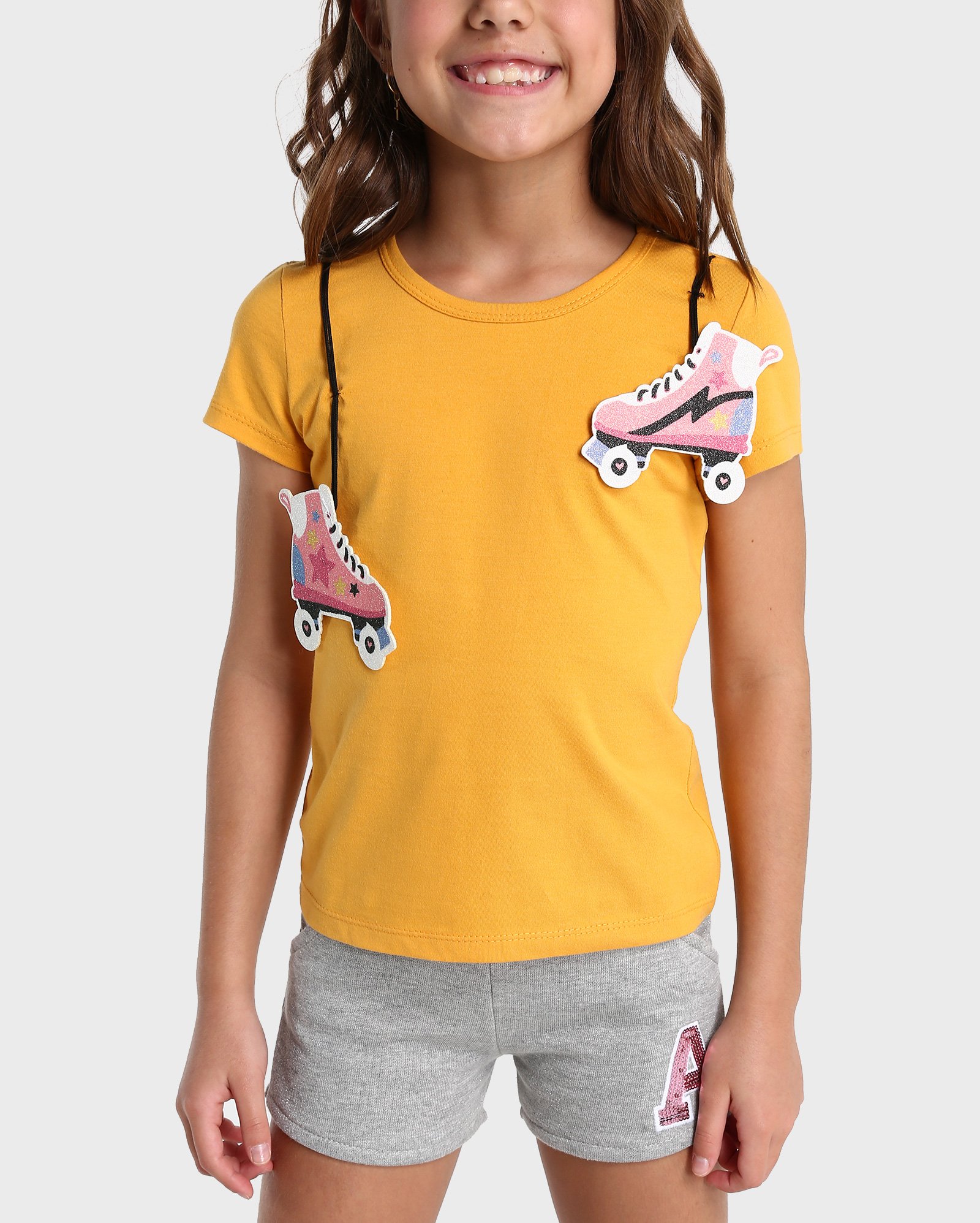 Riachuelo | Camiseta Interativa Patins - Amarelo Gema