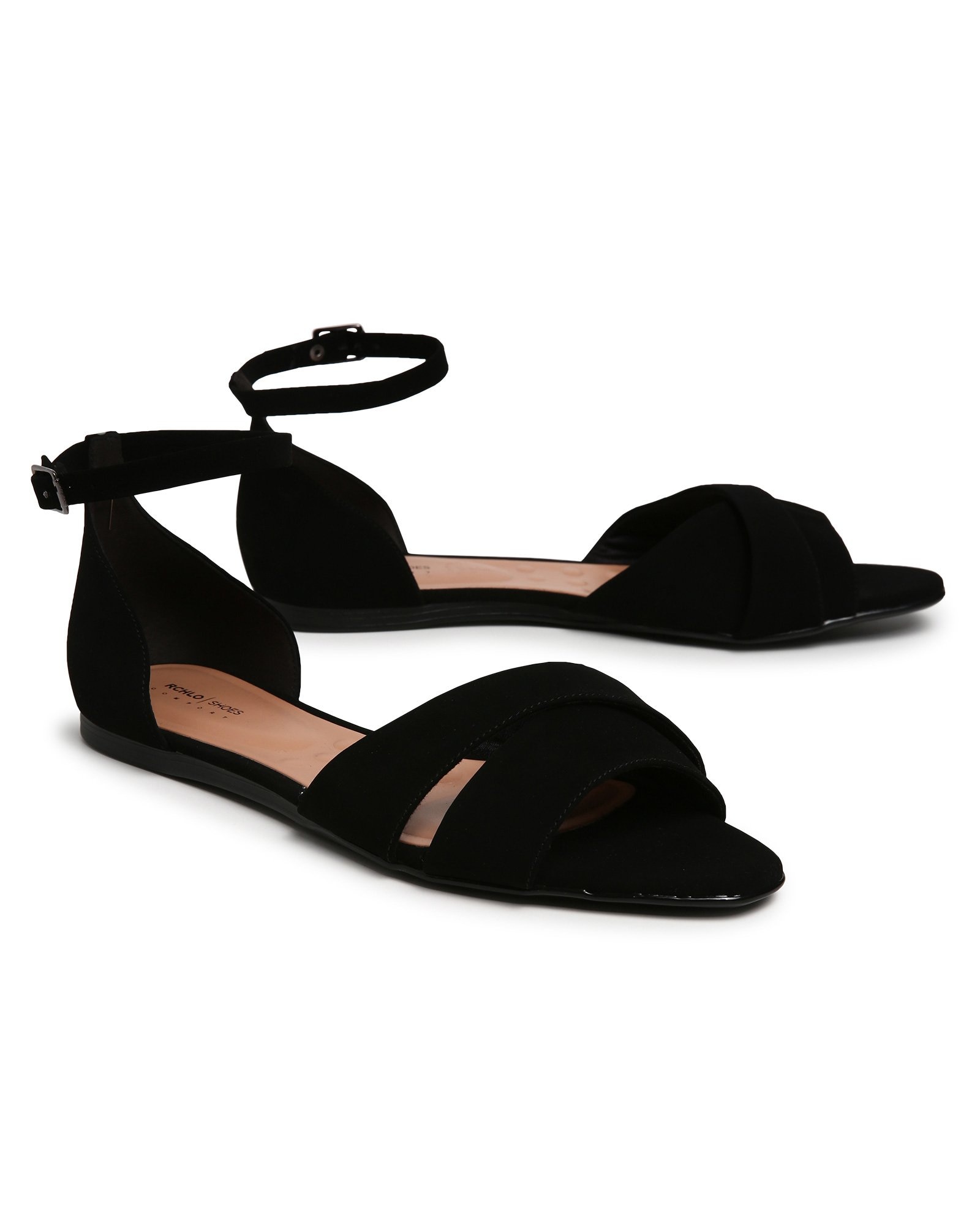 Riachuelo | Sandália Rasteira Conforto Ankle Strap Nobuck RCHLO Shoes ...