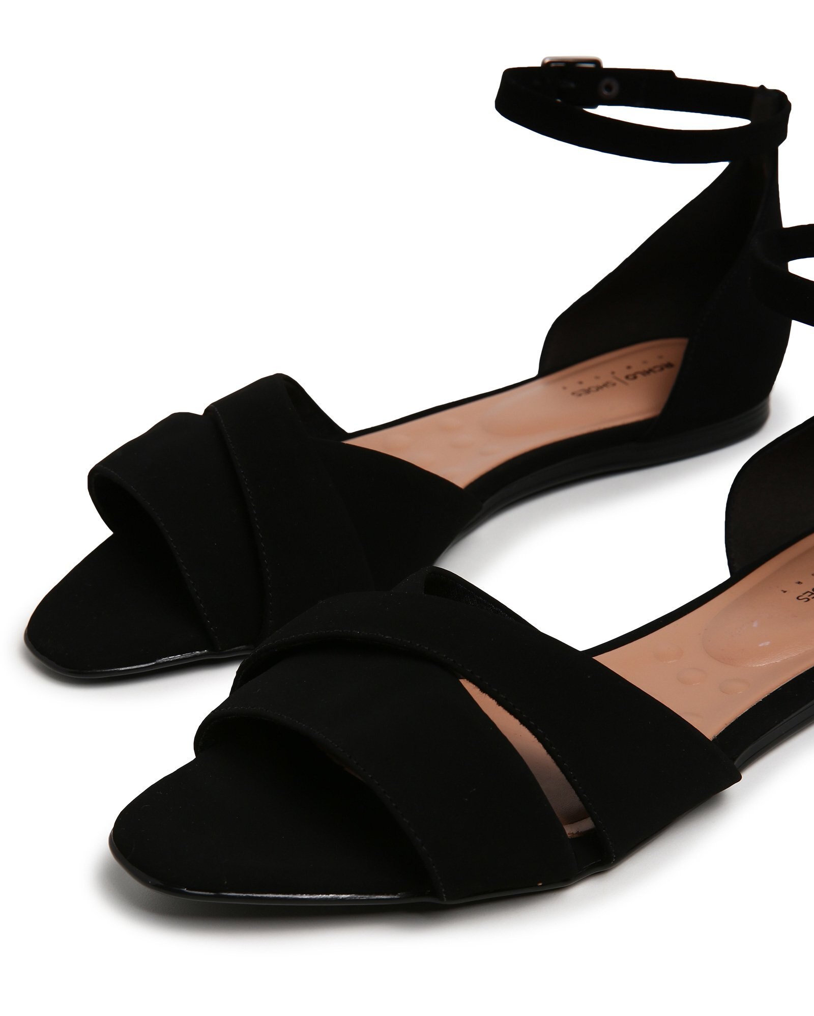 Riachuelo | Sandália Rasteira Conforto Ankle Strap Nobuck RCHLO Shoes ...