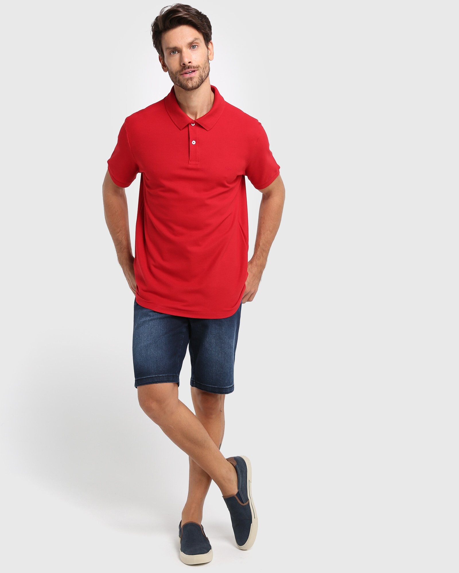 Riachuelo | Polo Básica - Vermelho