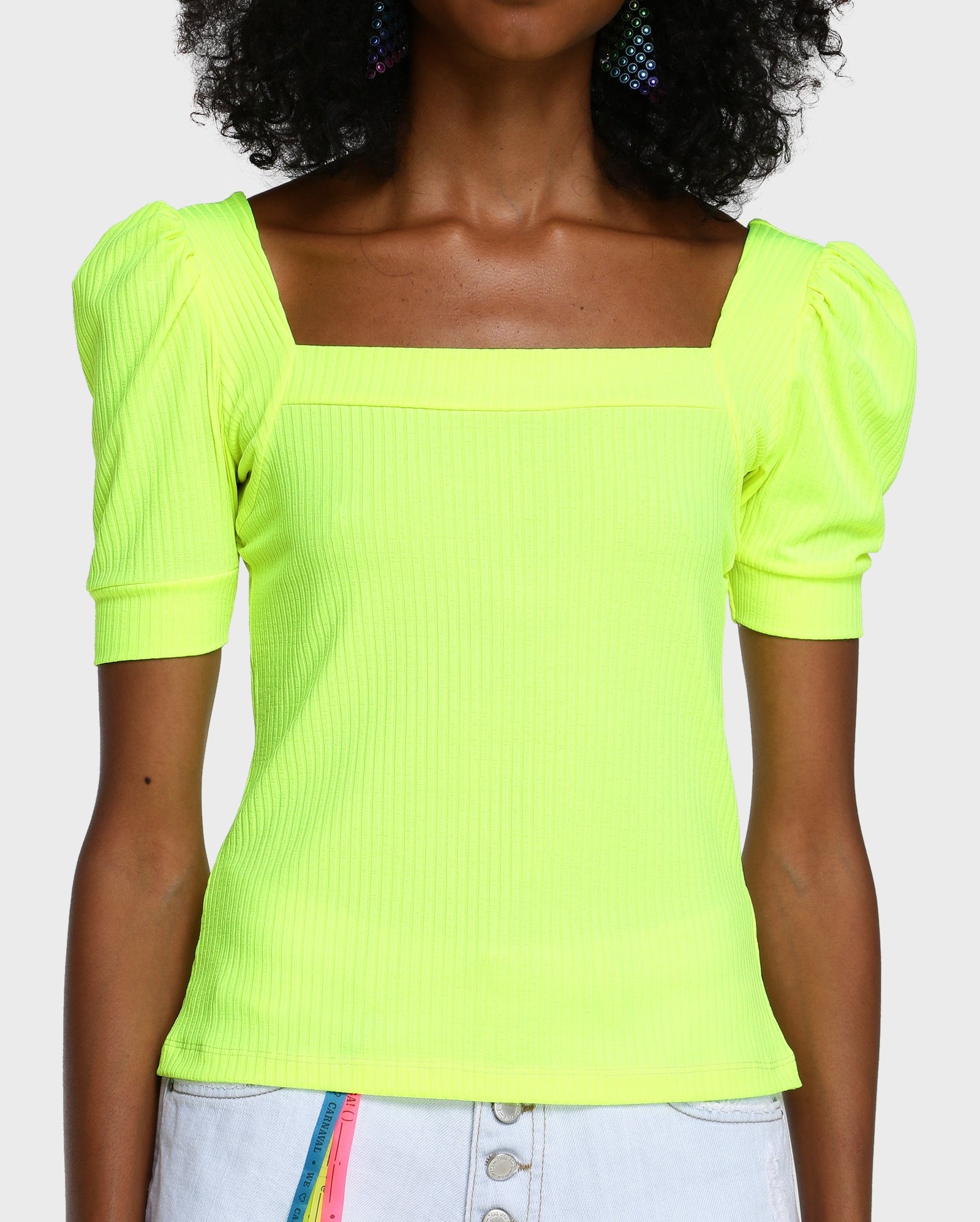 Riachuelo | Blusa Princesa - Amarelo Neon
