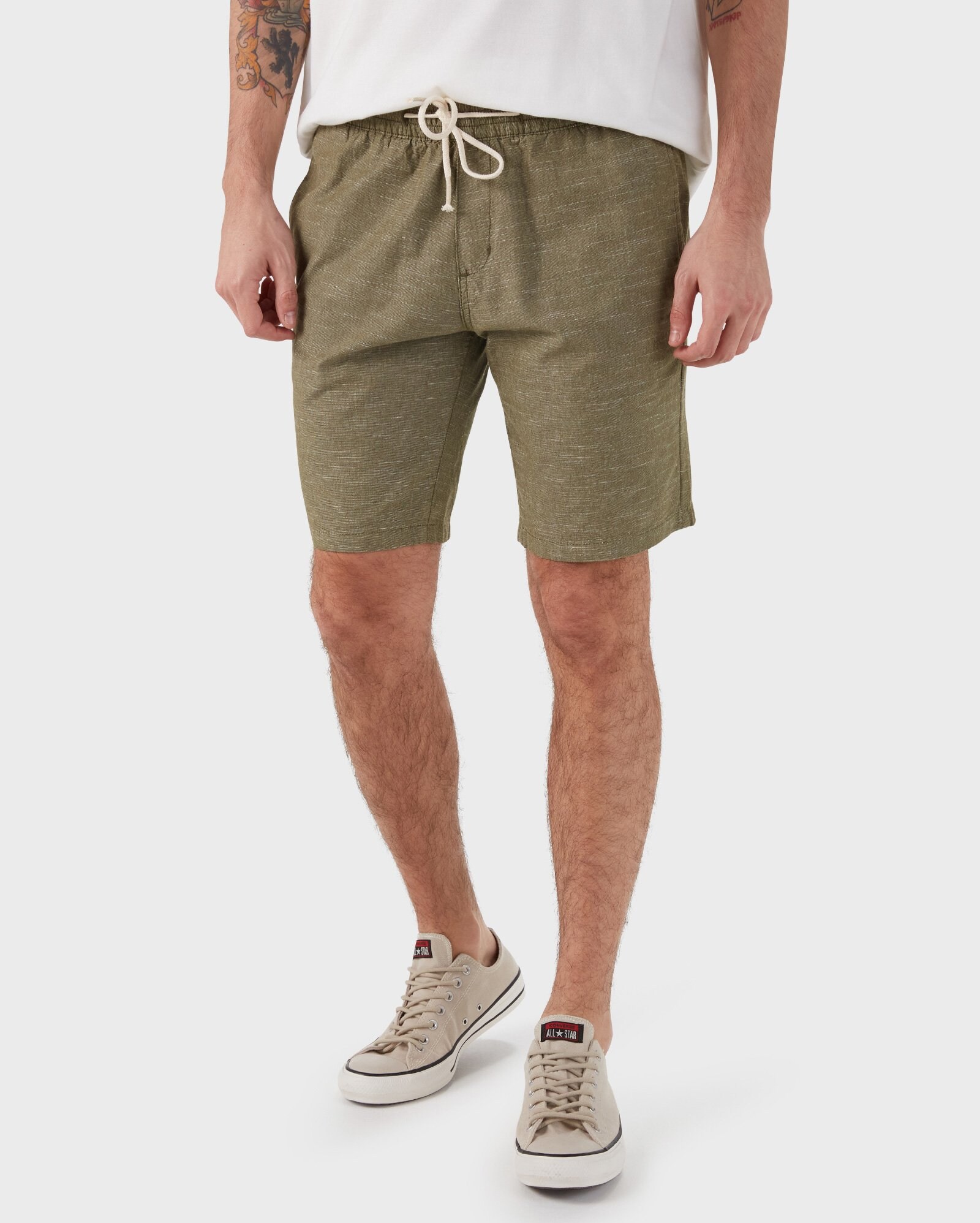 Riachuelo | Bermuda Jeans Color Slim Elástico Verde
