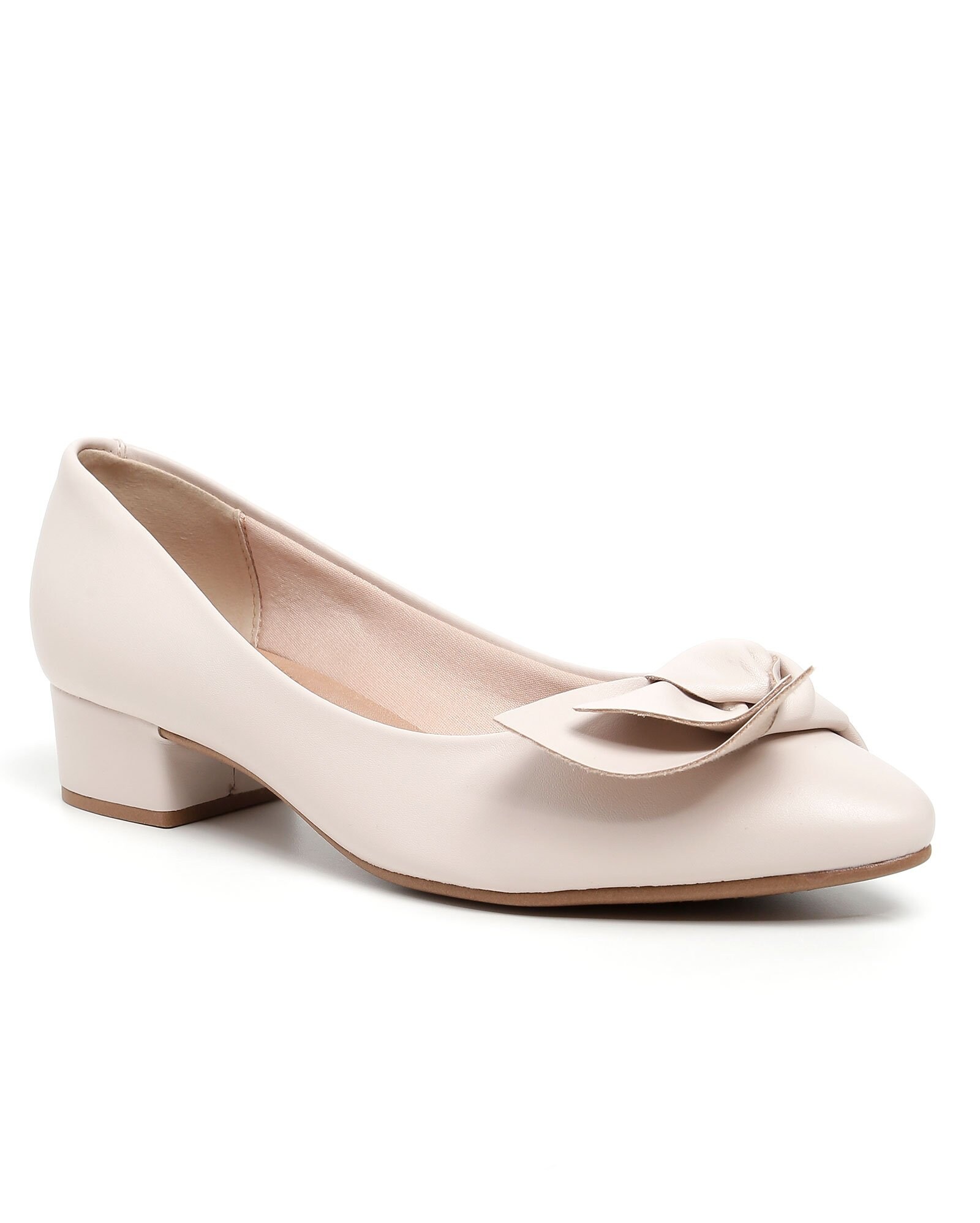 Riachuelo | Sapato Scarpin Salto Bloco Napa Beira Rio Branco
