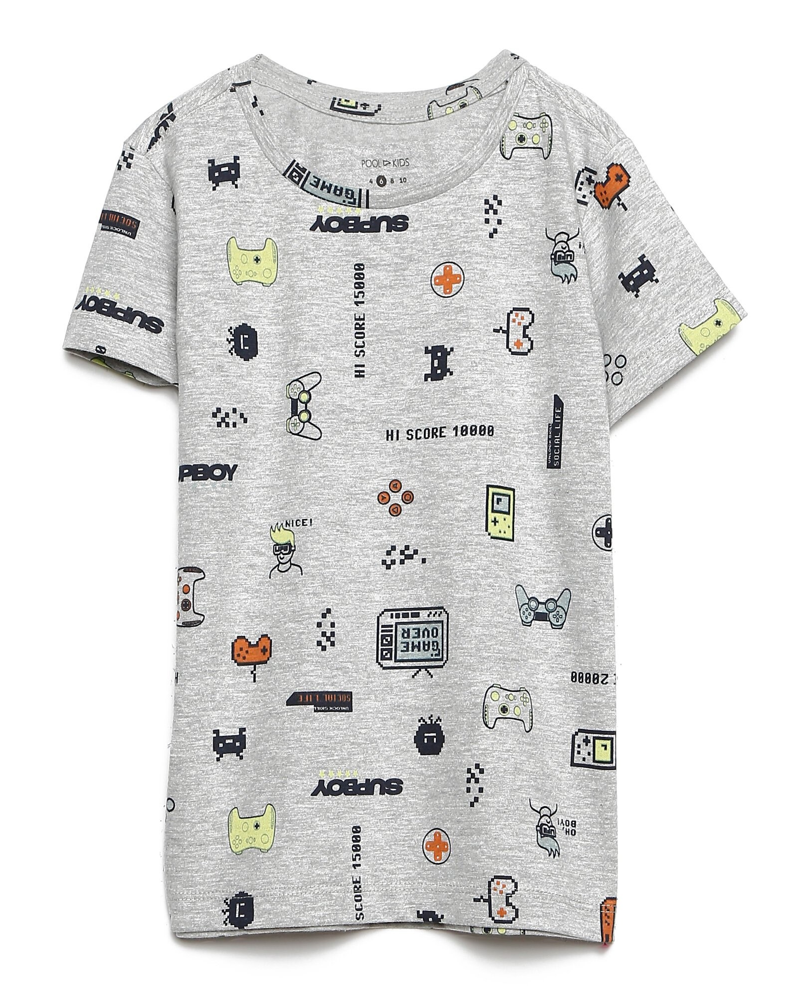 Riachuelo | Camiseta Malha Games - Cinza Mescla