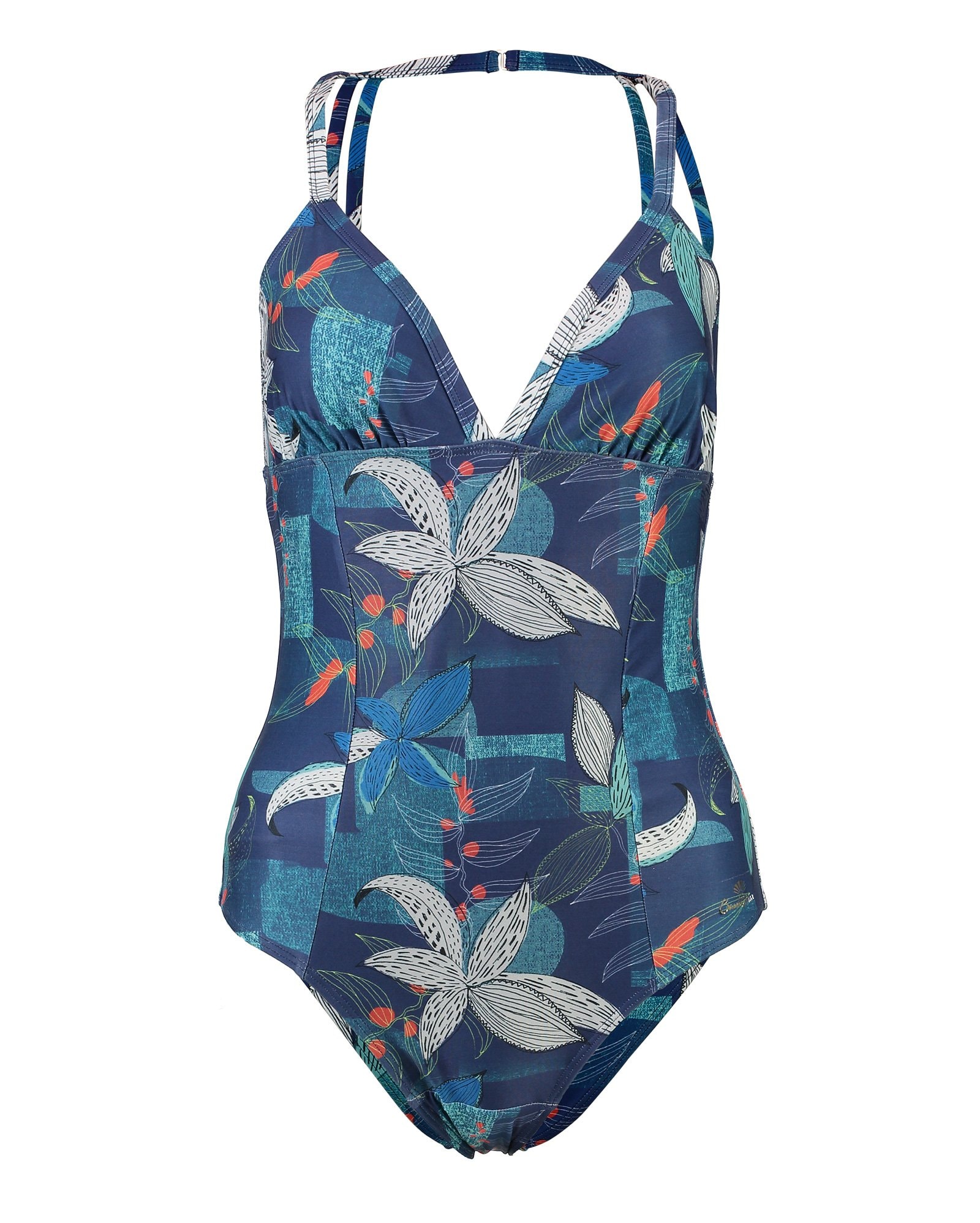 Riachuelo | Maiô Plus Size Floral Dilady Azul Escuro