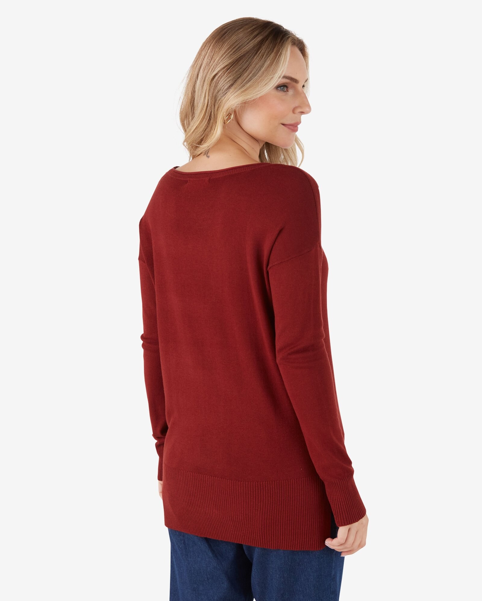 Riachuelo | Suéter Feminino Tricot Manga Longa Vermelho AK by Riachuelo