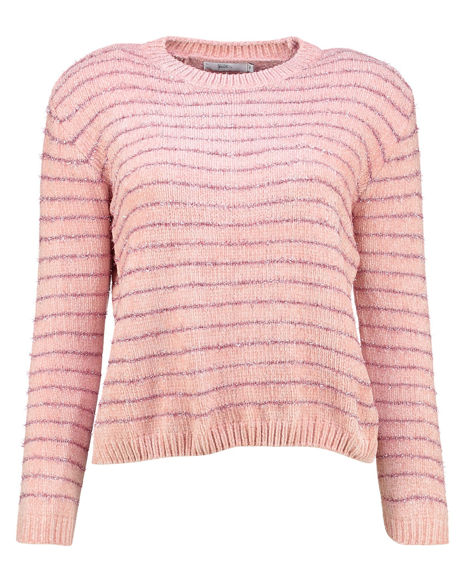 Riachuelo | Suéter Feminino Tricot Fleece Lurex Rosa Claro