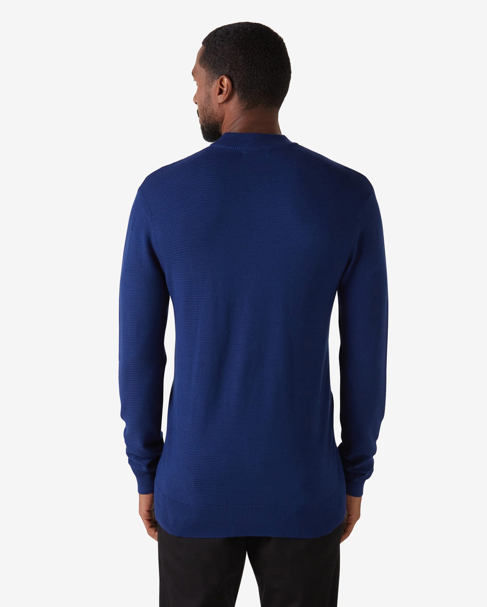 Riachuelo | Suéter Tricot Texturizado Masculino Manga Longa Azul Royal