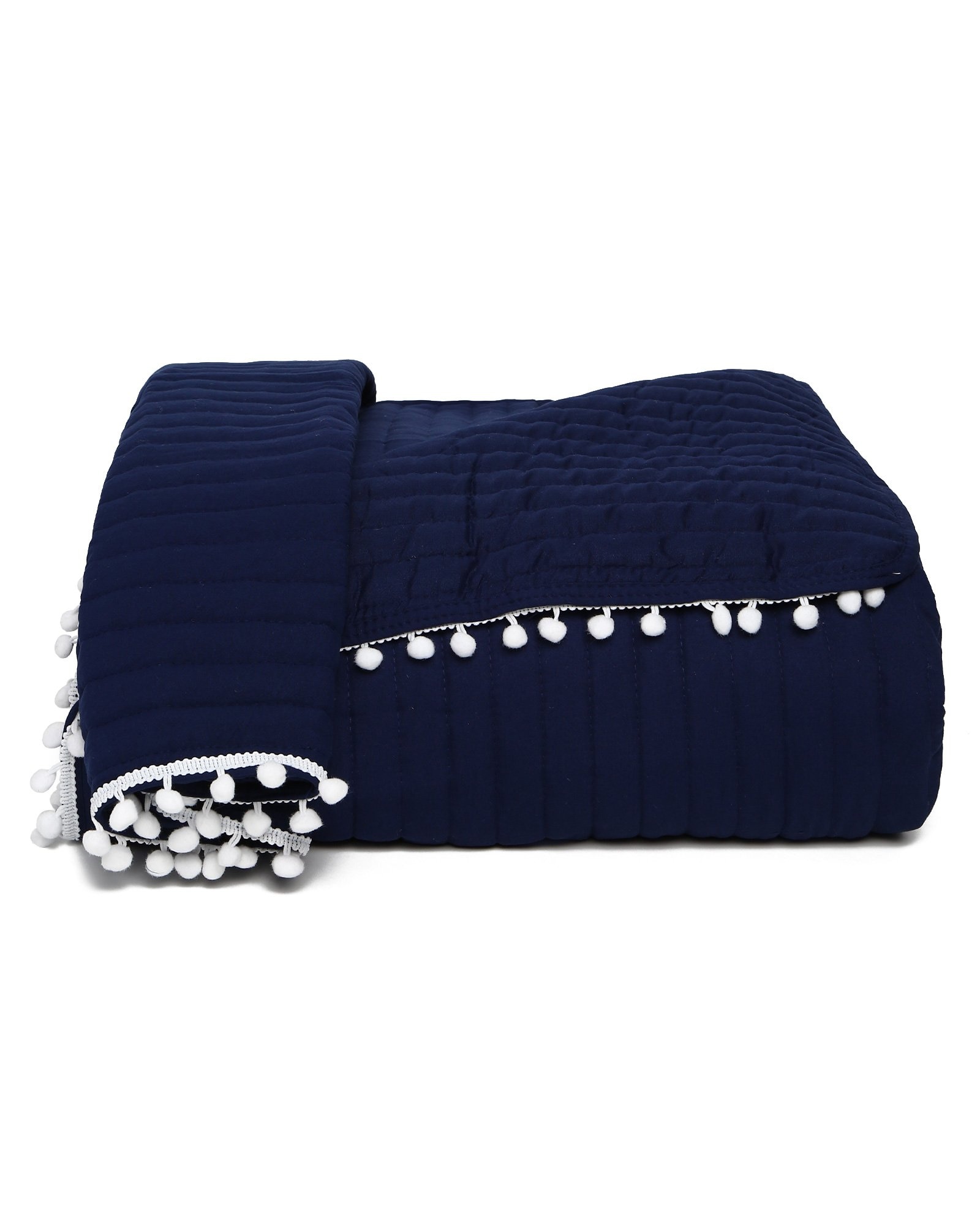 Riachuelo | Kit Colcha Design Pompom AK Home Special Azul Marinho Solteiro