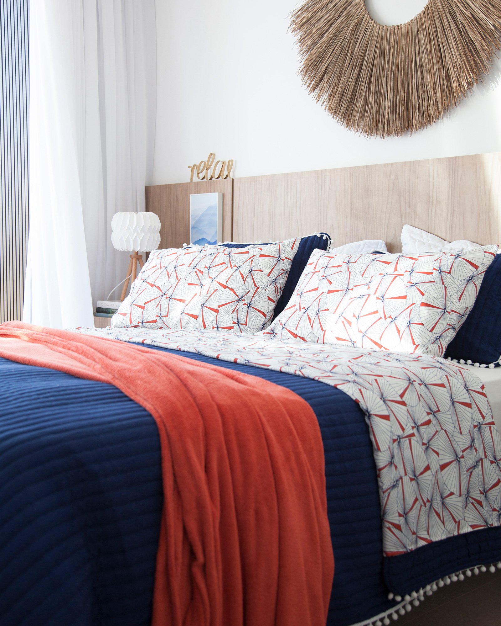 Riachuelo | Kit Colcha Design Pompom AK Home Special Azul Marinho Casal ...